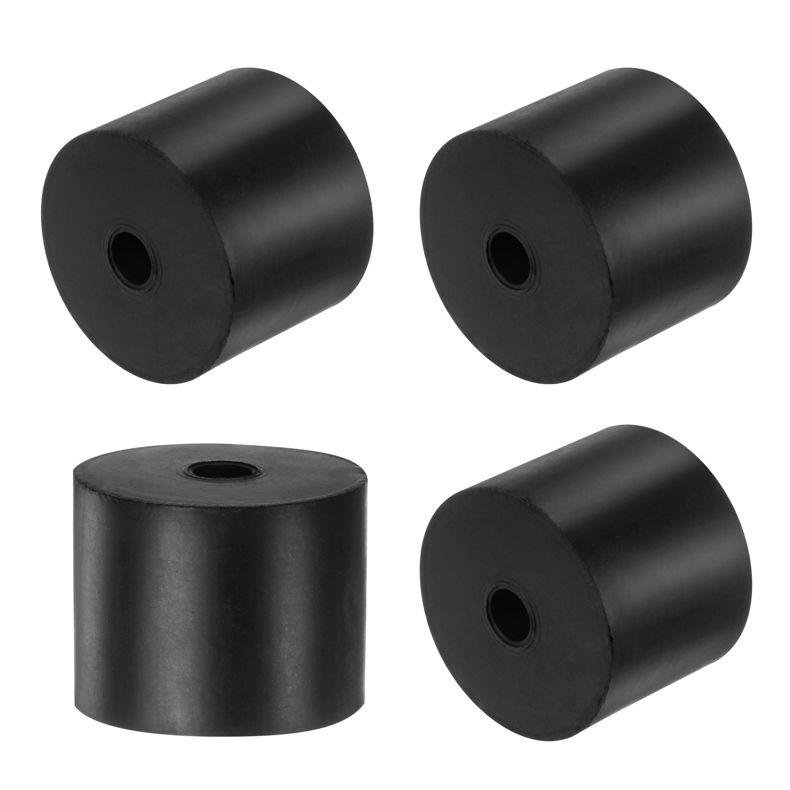 Uxcell 4pcs Rubber Spacers 50mm OD x 10mm ID x 40mm Height Round Anti ...