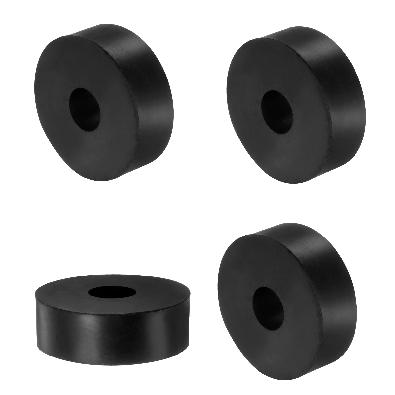 Uxcell 4pcs Rubber Spacers 60mm OD x 12mm ID x 30mm Height Round Anti ...