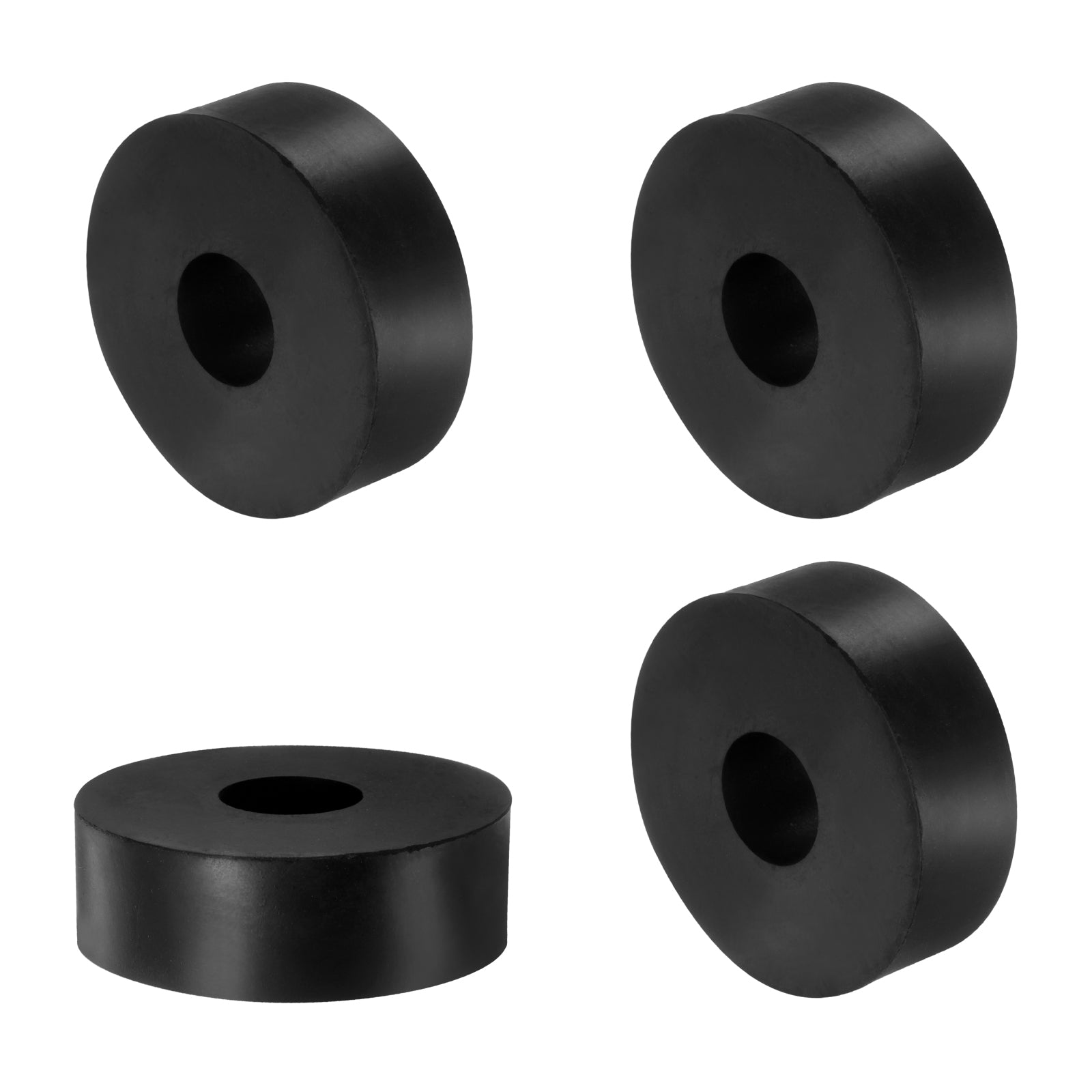 Uxcell 4pcs Rubber Spacers 60mm OD x 15mm ID x 30mm Height Round Anti ...