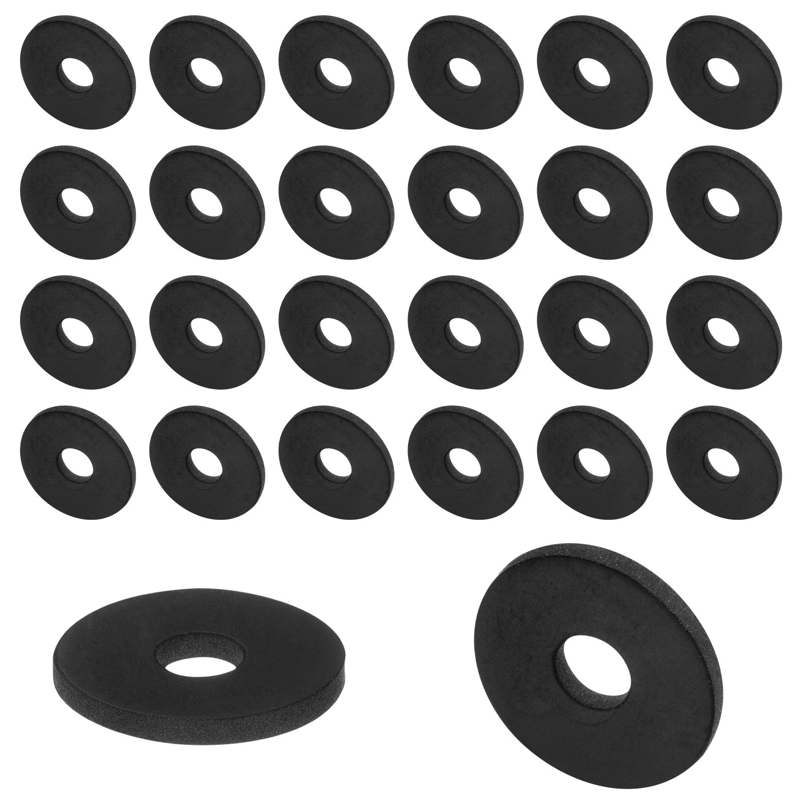 Uxcell 30pcs Rubber Spacers 20mm OD, 6.2mm ID, 2mm Height Round Anti ...