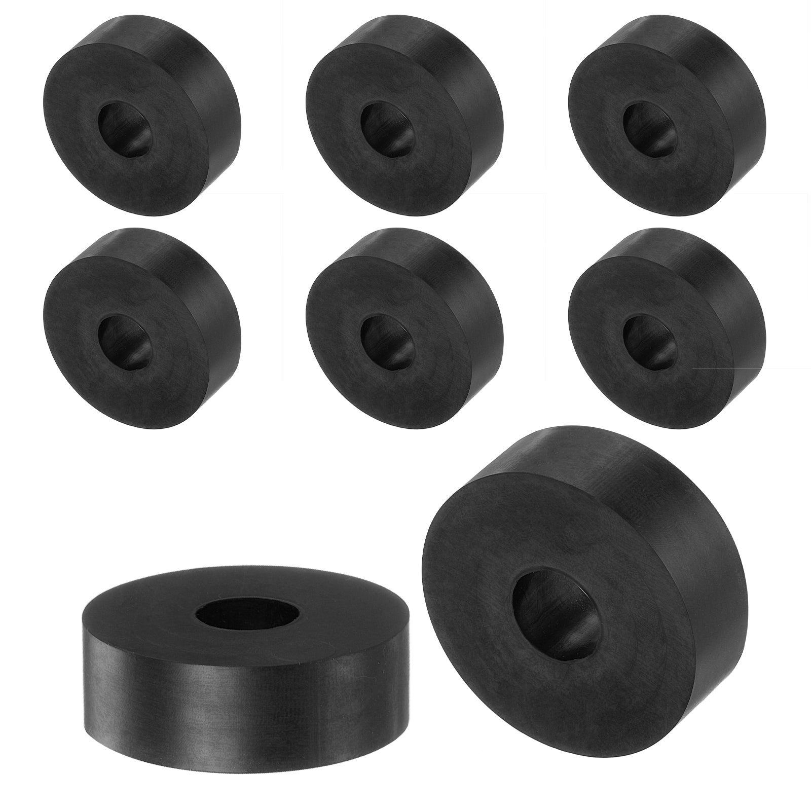 Uxcell 8pcs Rubber Spacers 1-1/2" OD, 1/2" ID, 1/2" Height Round Anti ...
