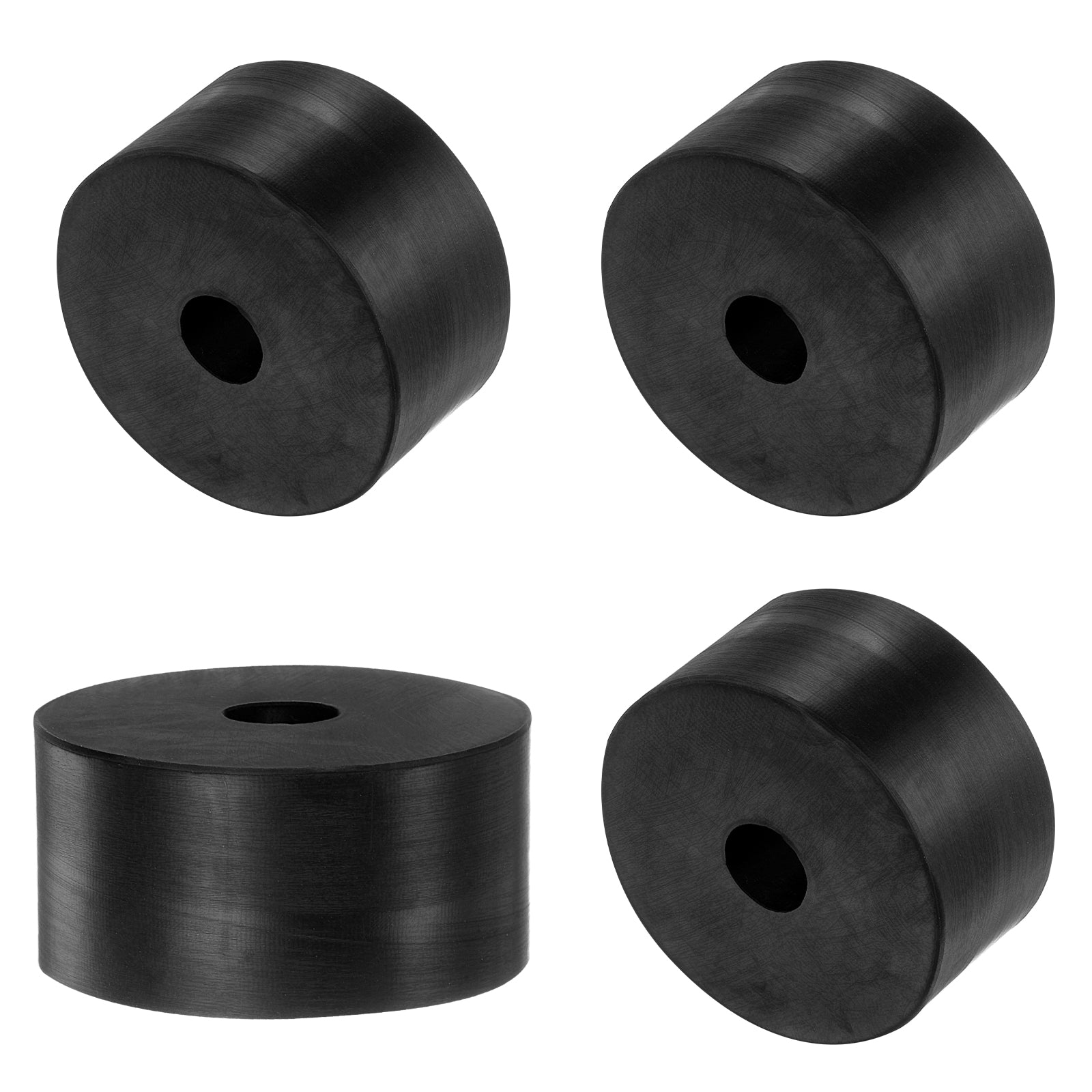 Uxcell 4pcs Rubber Spacers 2" OD, 1/2" ID, 1" Height Round Anti ...