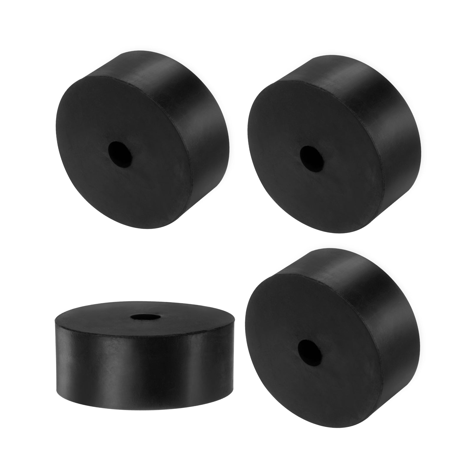 Uxcell 4pcs Rubber Spacers 70mm OD x 12mm ID x 30mm Height Round Anti ...