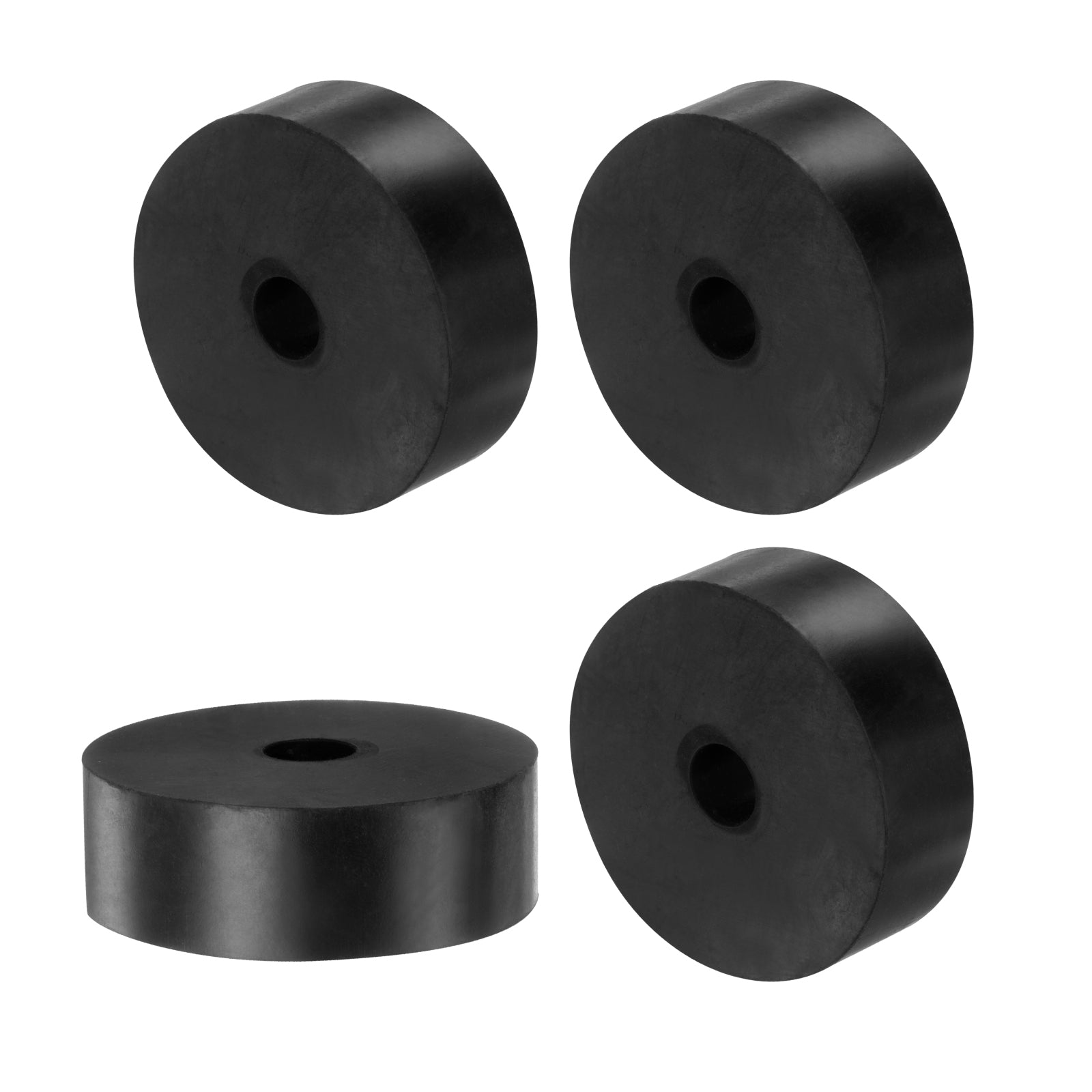 Uxcell 4pcs Rubber Spacers 60mm OD x 12mm ID x 20mm Height Round Anti ...