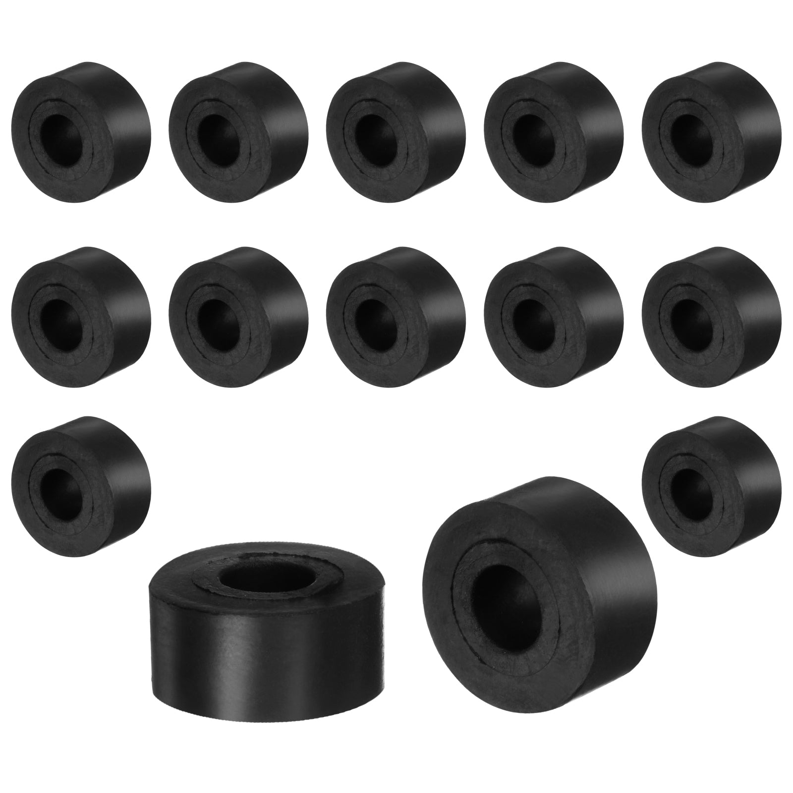 Uxcell 16pcs Rubber Spacers 20mm OD x 8mm ID x 10mm Height Round Anti ...