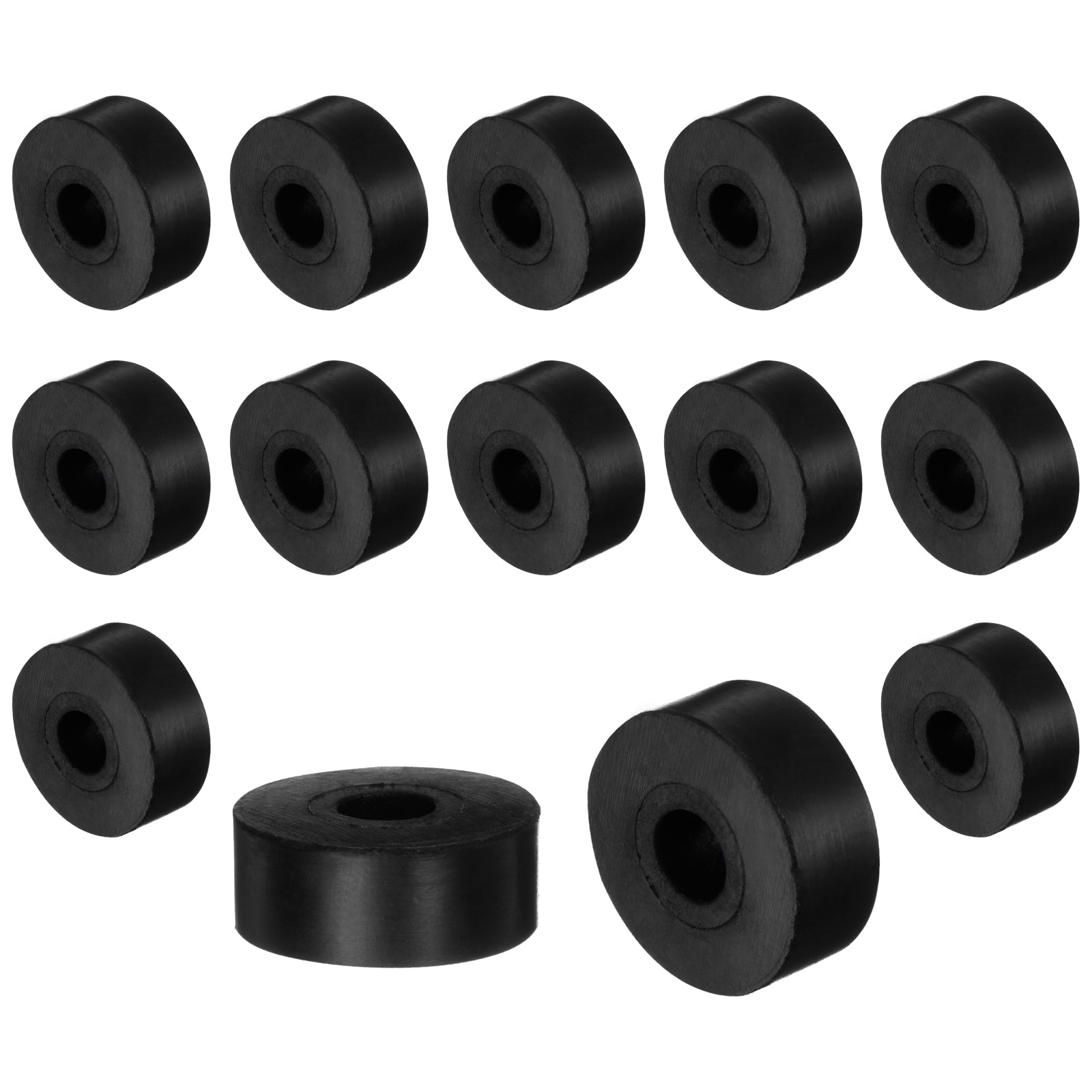 Uxcell 16 Pcs Rubber Spacers 25mm ODx8.5mm IDx10mm Height Round Anti ...