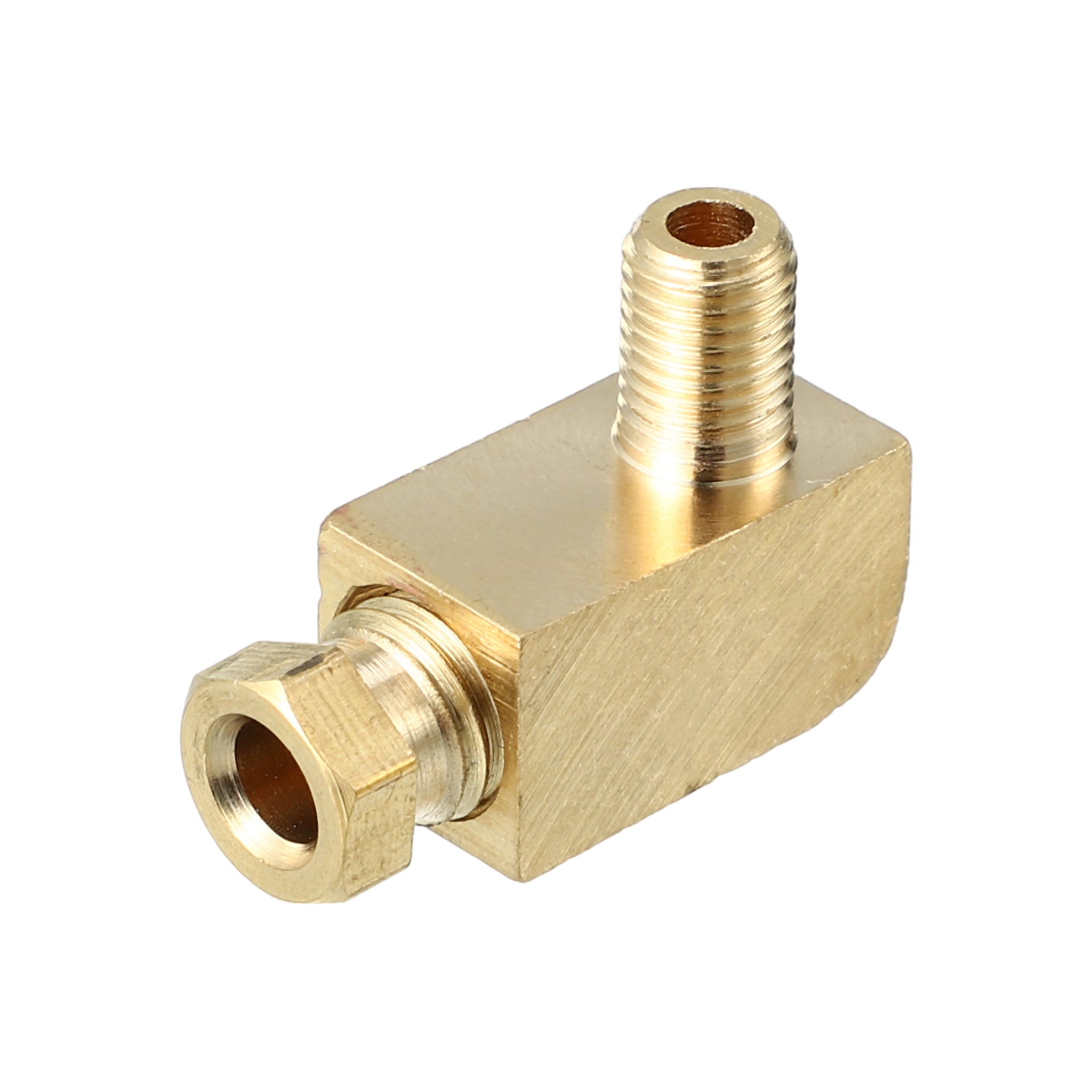 1 Pc M6x0.75 Universal 90 Degree Elbow Brass Fitting Compression - Car ...