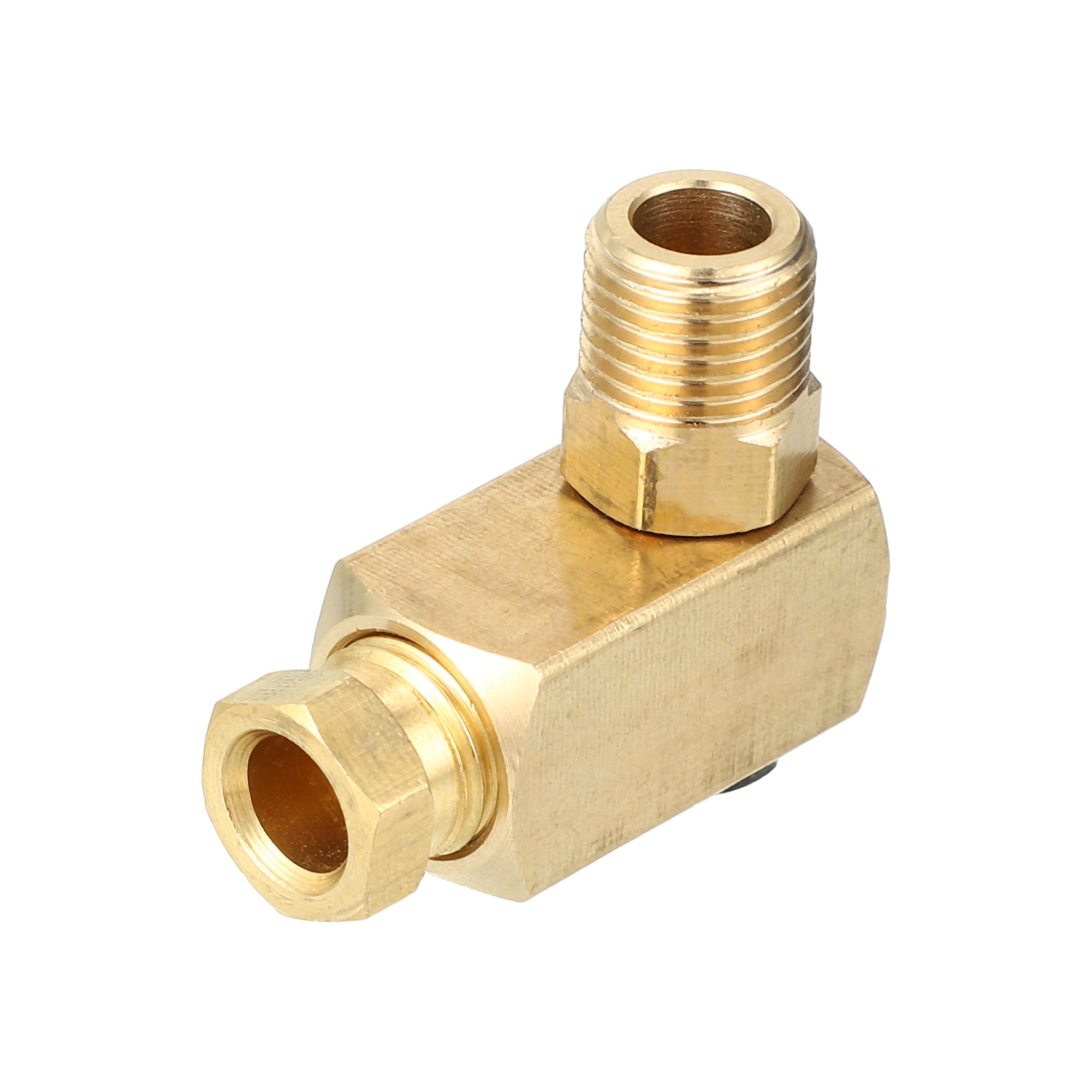M10x1 Universal 90 Degree Elbow Swivel Rotating Brass Fitting - Car Fit ...