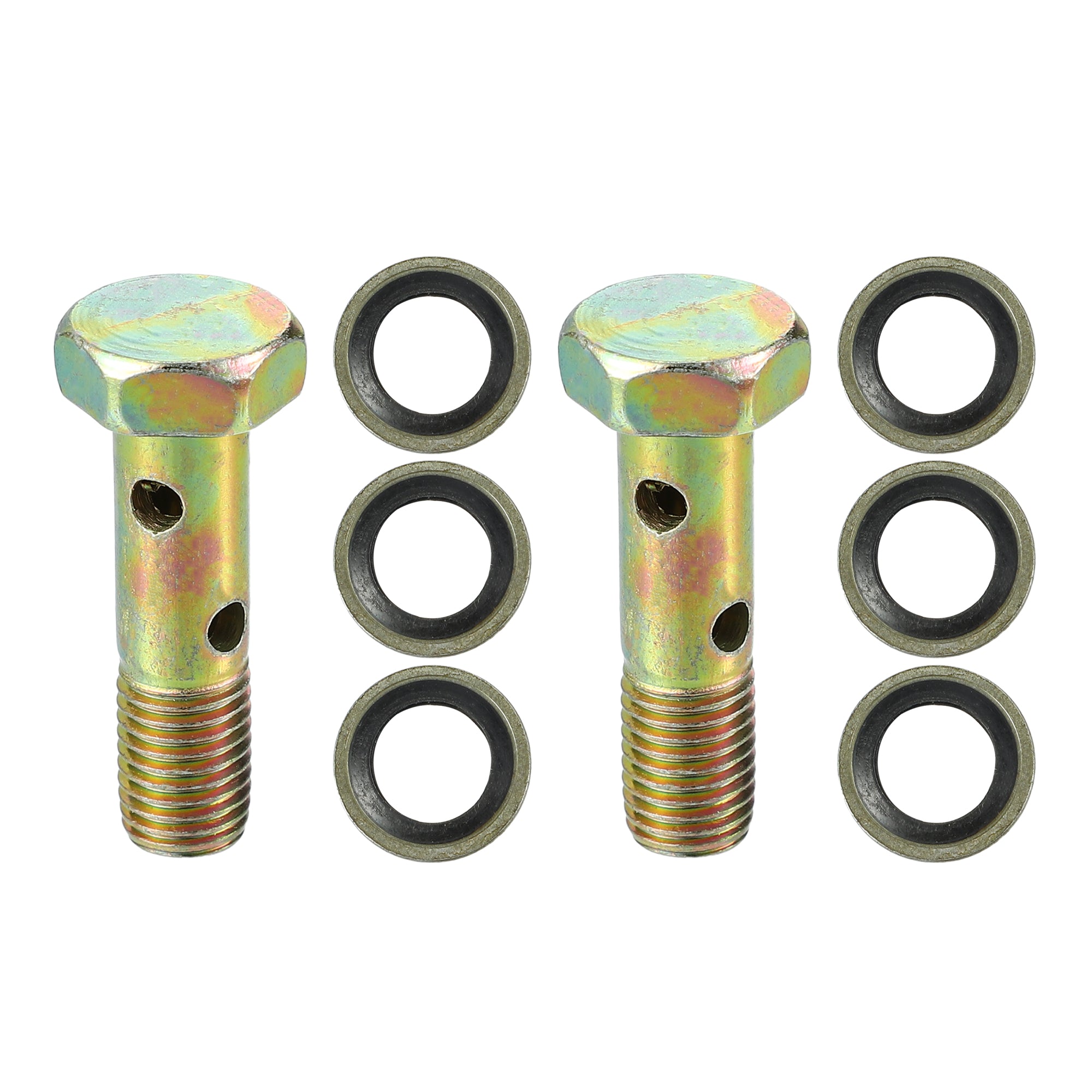 Universal M8x1 32mm Length Motorcycle 4 Hole Hollow Bolt Screws with ...