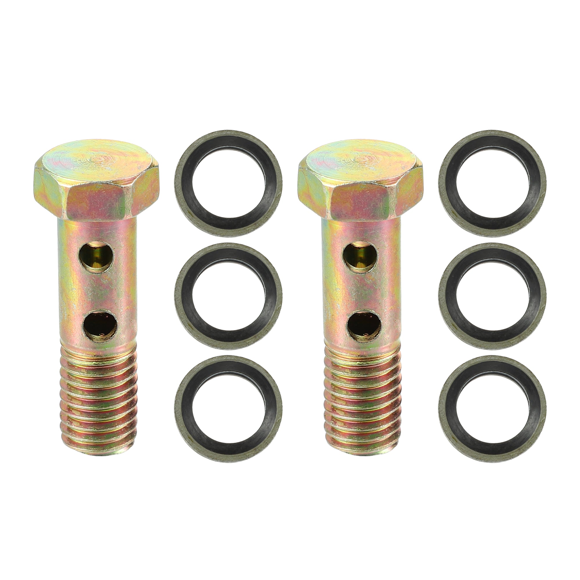 Universal M10x1.5 38mm Length Motorcycle 4 Hold Hollow Bolt Screws with ...