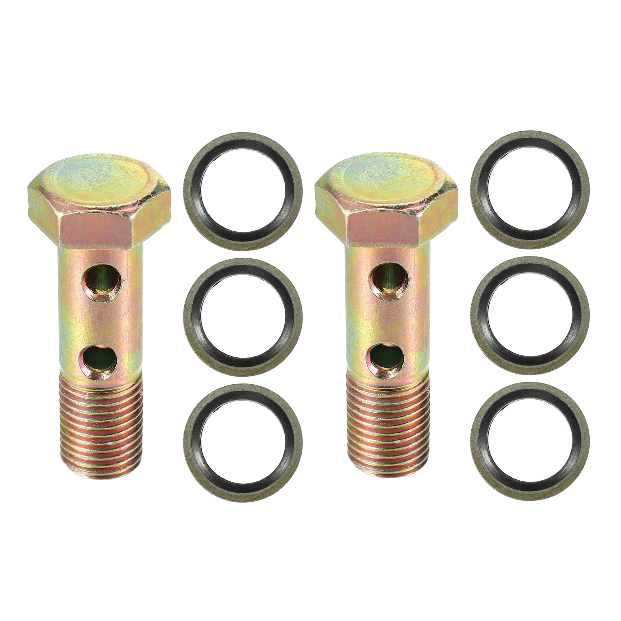 Universal M12x1.25 45mm Length Motorcycle 4 Hole Hollow Bolt Screws ...