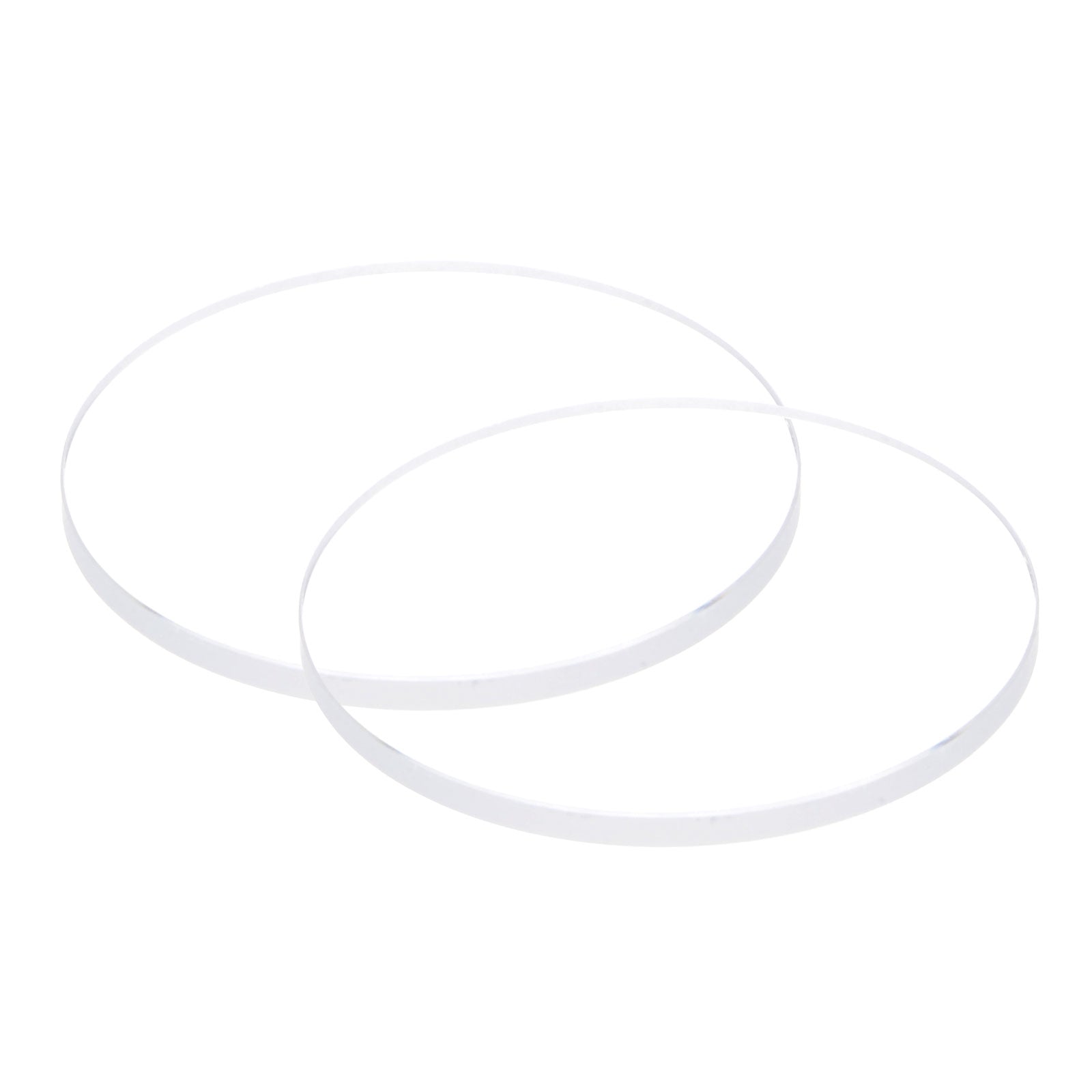 2pcs Watch Clear Crystal Lens Glass 26mm Dia. 2mm Thick Round Flat ...
