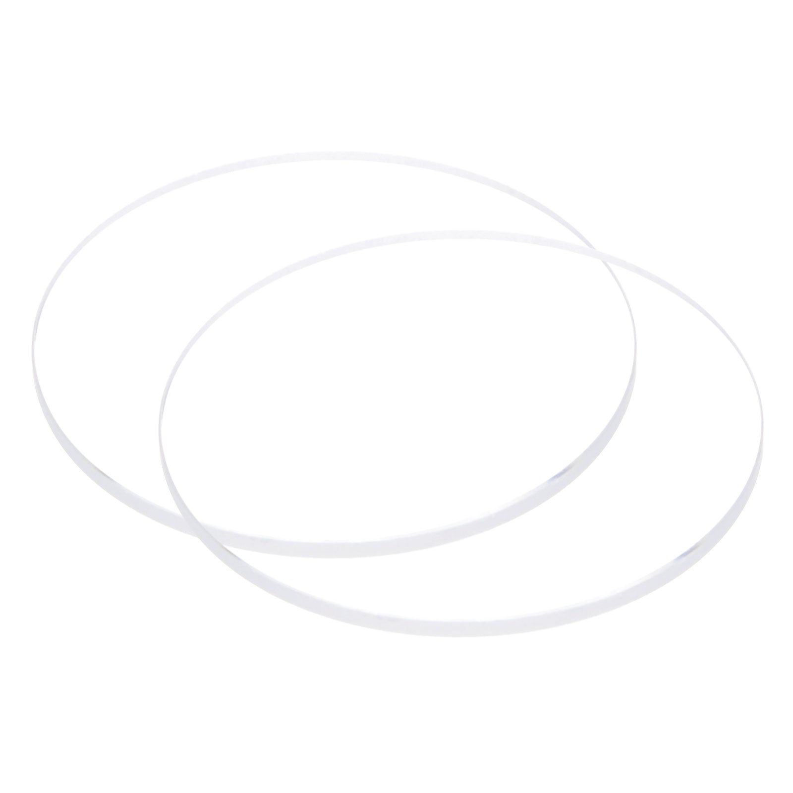 2pcs Watch Clear Crystal Lens Glass 34mm Dia. 2mm Thick Round Flat ...