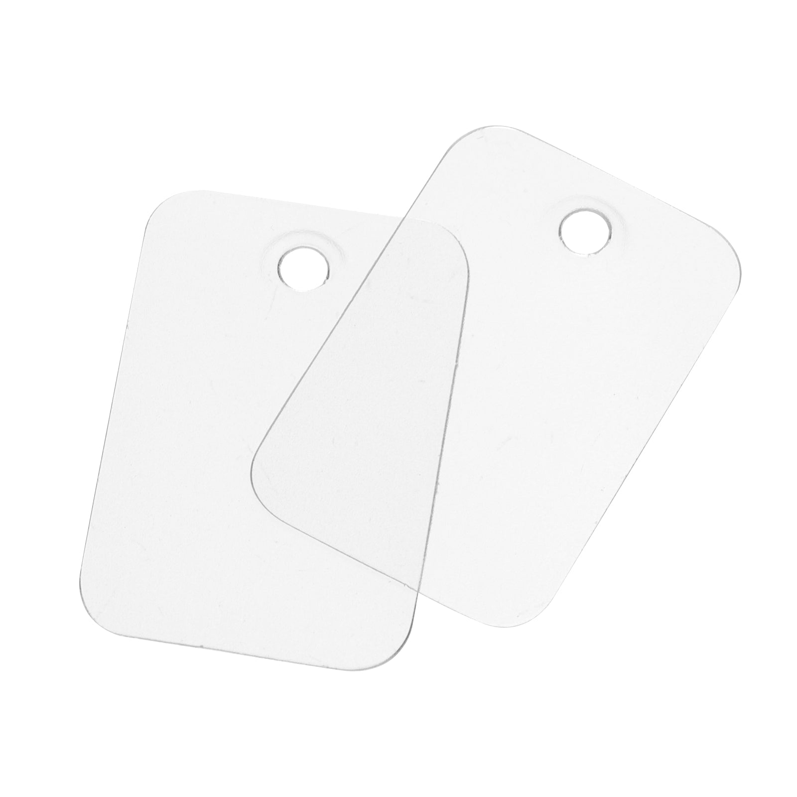 200 Pcs Waterproof Eyelet Hole Plastic Tags Outdoor Tags 2x3cm Clear ...
