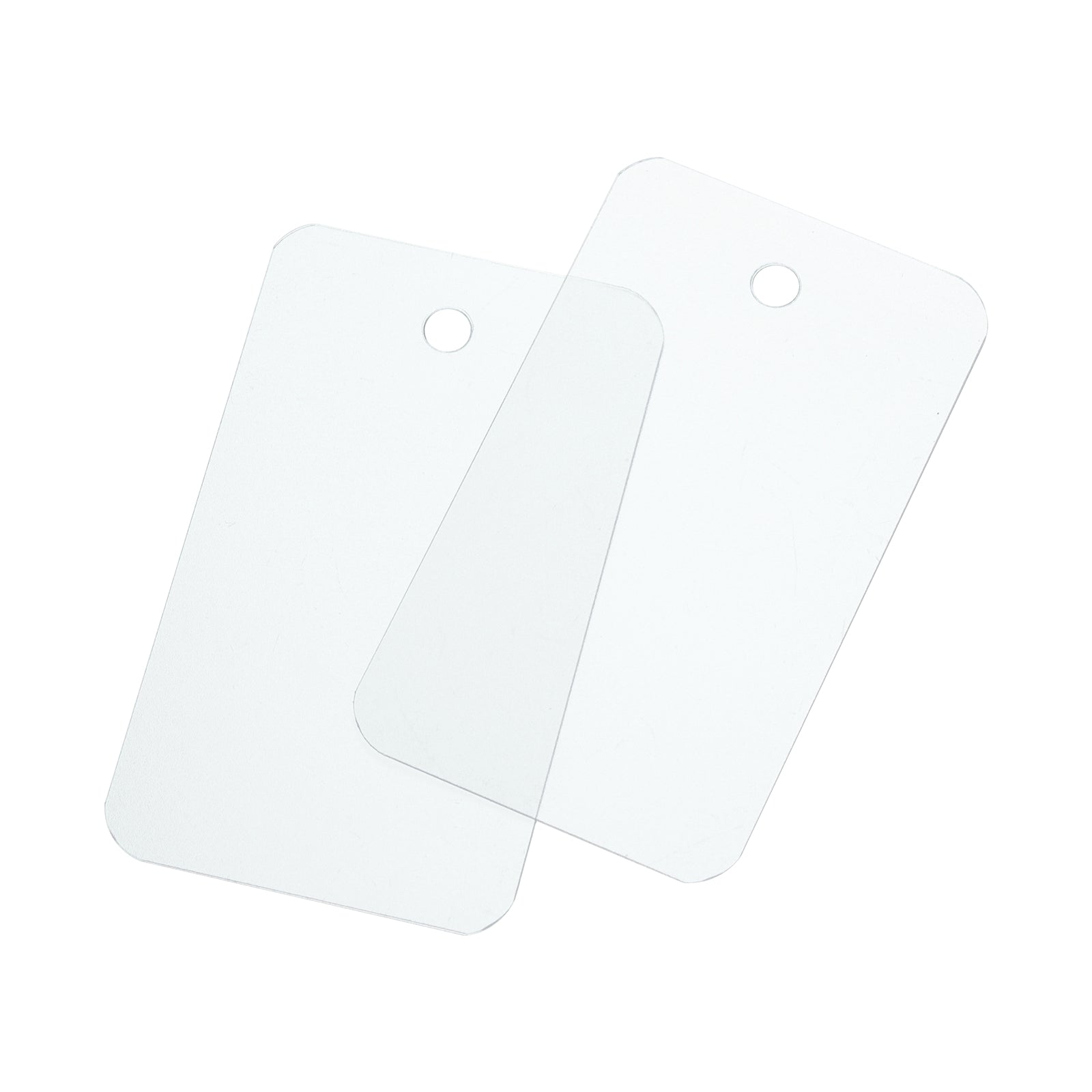 200 Pcs Waterproof Eyelet Hole Plastic Tags Outdoor Tags 3.5x6cm Clear ...