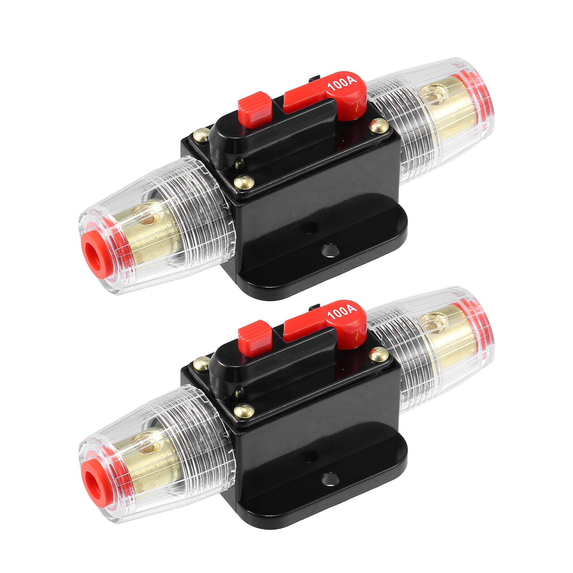 Universal DC 12V-24V Fuse Holder 100A Inline Circuit Breaker Reset Fuse ...