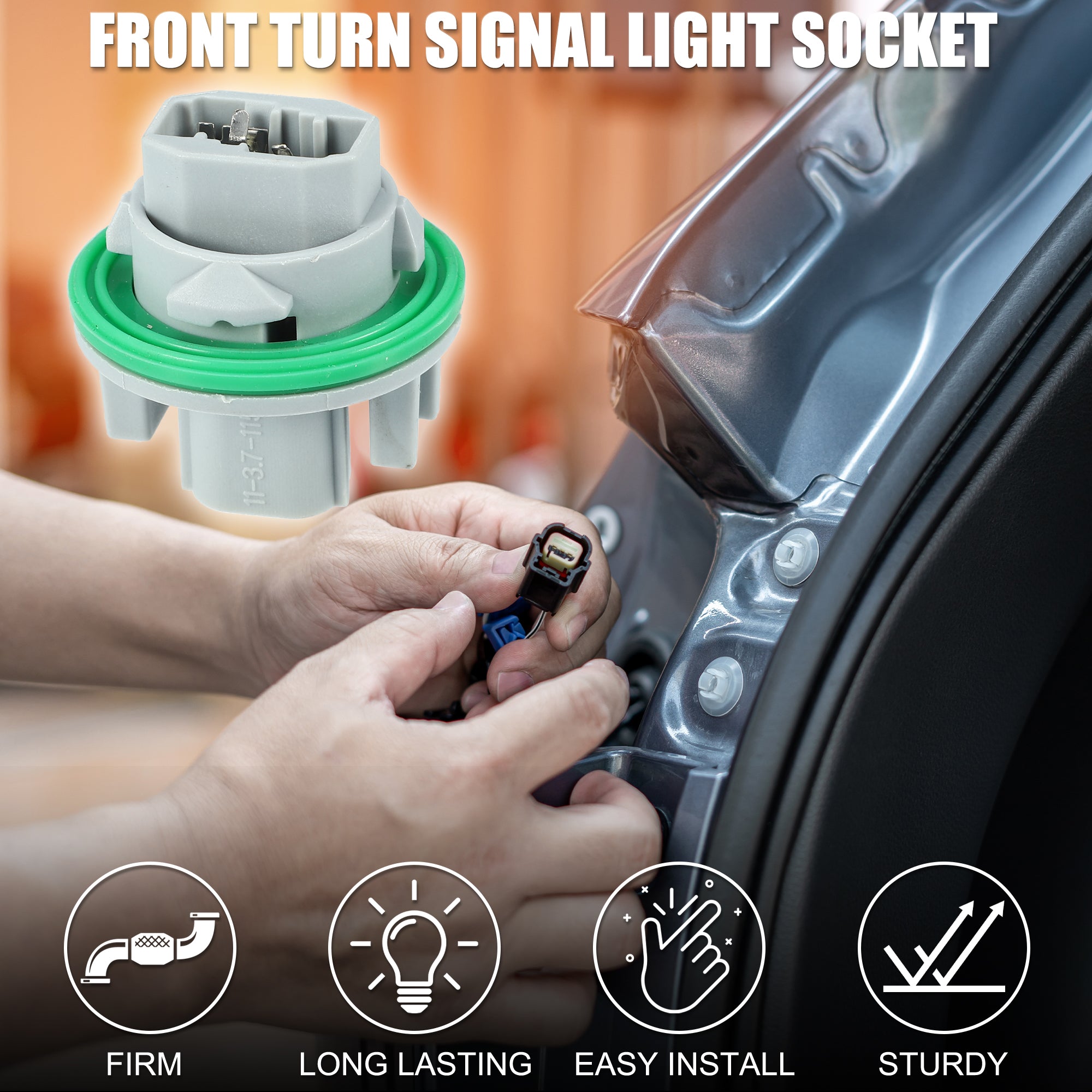 Front Turn Signal Light Socket for Mazda 3 14-18 2 Pins Stable No ...