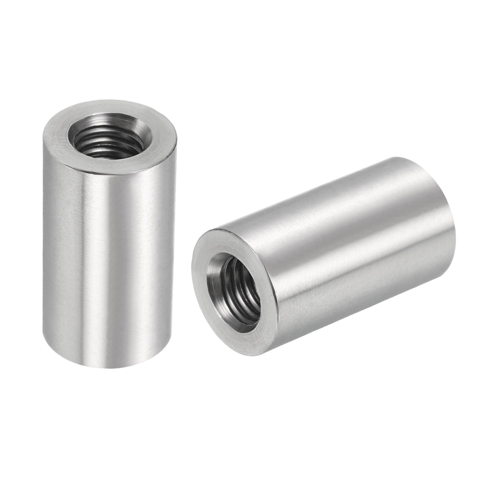Uxcell 5Pcs Round Connector Nuts, M8x25x14mm Coupling Nut Sleeve Rod ...