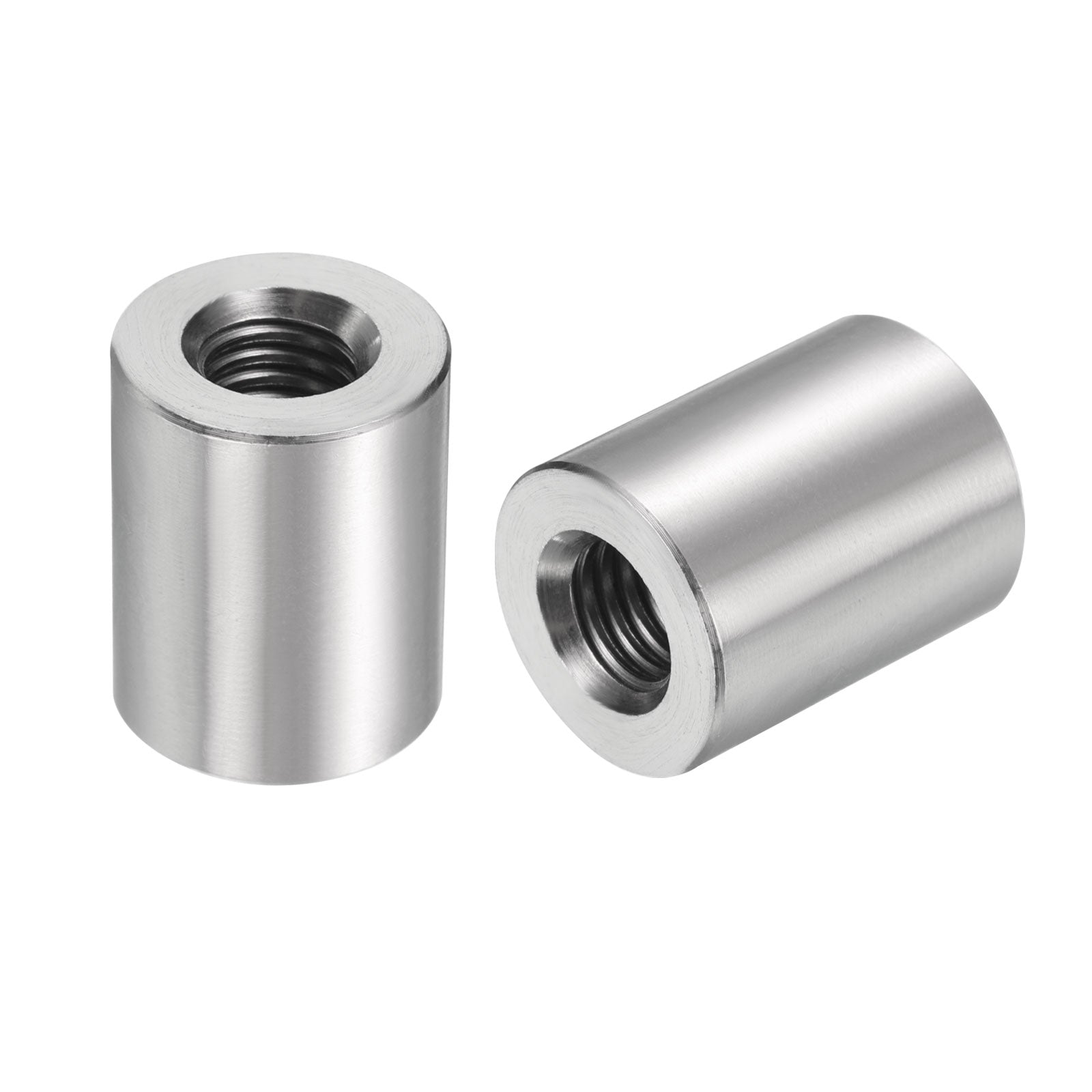 Uxcell 5Pcs Round Connector Nuts, M8x20x16mm Coupling Nut Sleeve Rod ...