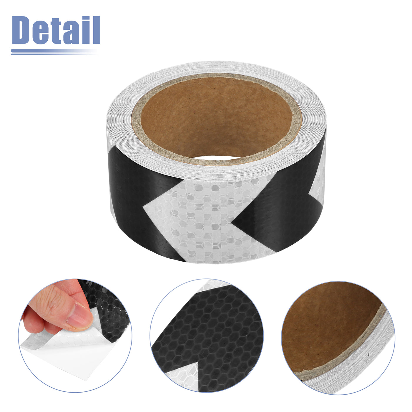 Universal 5cmx10m Black and White Arrow Car Reflective Stickers ...