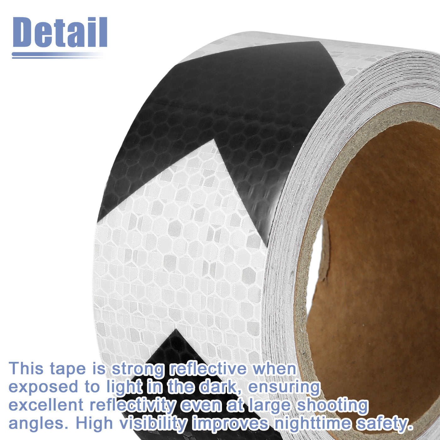 Universal 5cmx10m Black and White Arrow Car Reflective Stickers ...