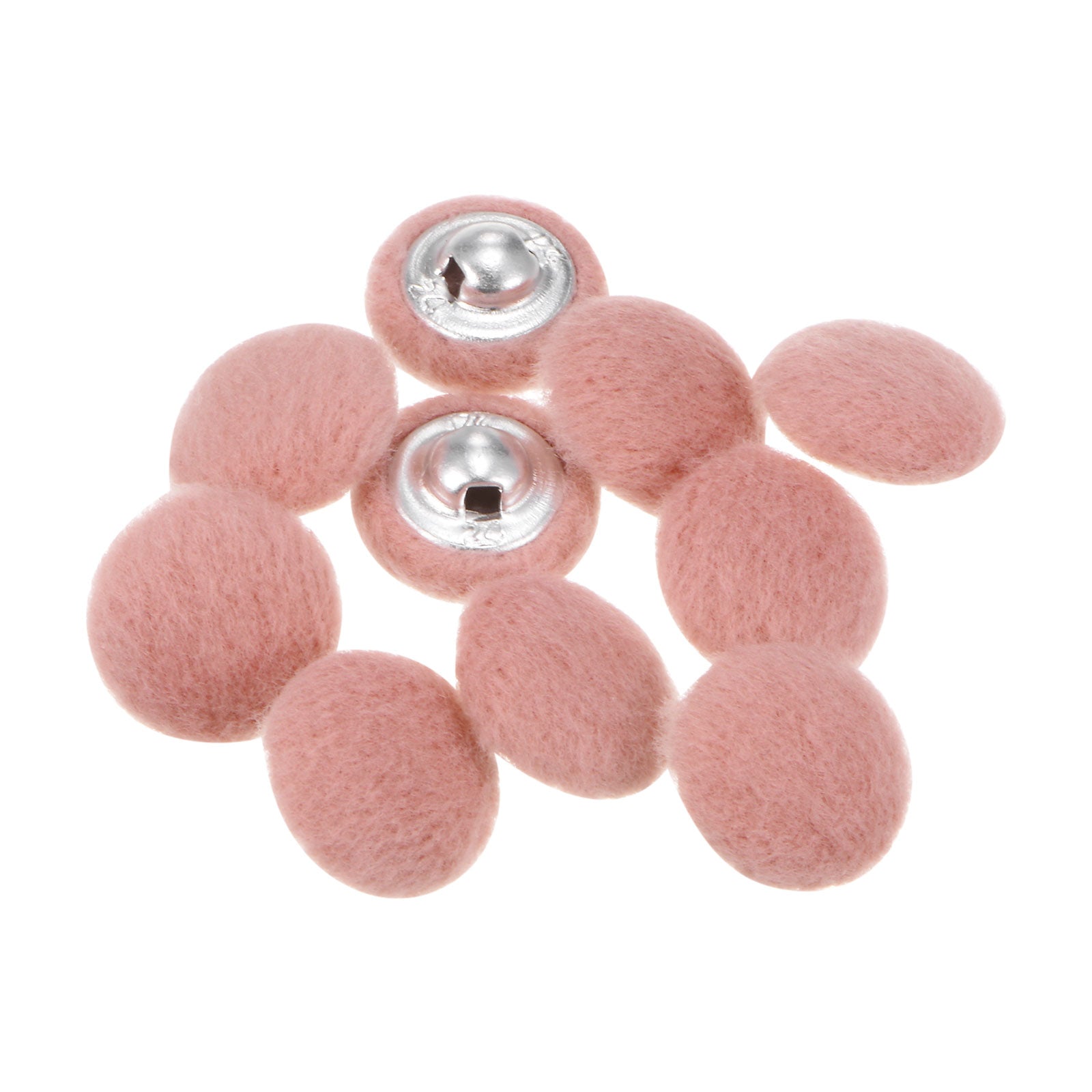 10pcs Fabric Cloth Covered Button 15mm Round Holes Sewing Buttons, Pink ...