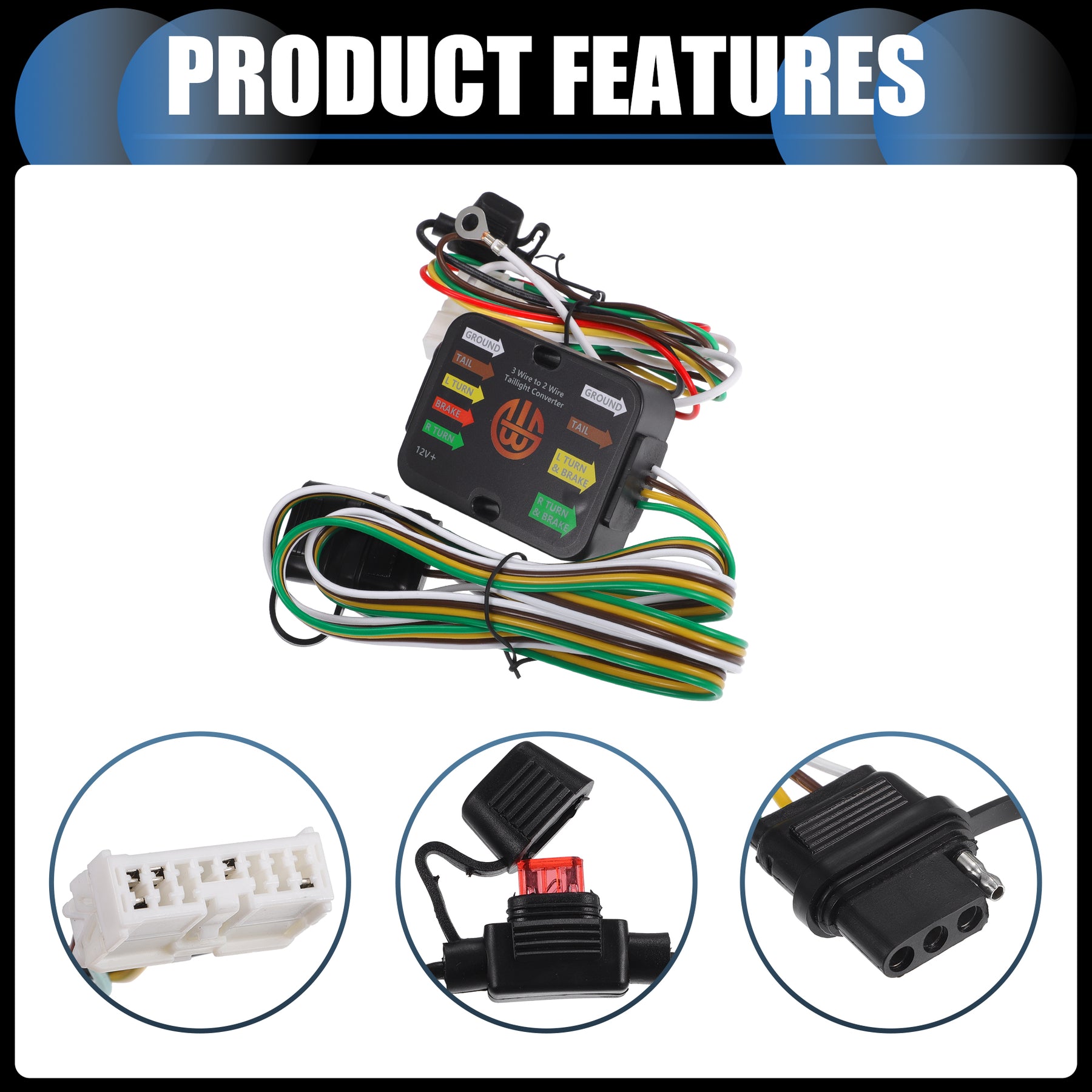 Vehicle 4-Pin Trailer Wiring Harness Kit, for Acura MDX 2014-2020 Black ...