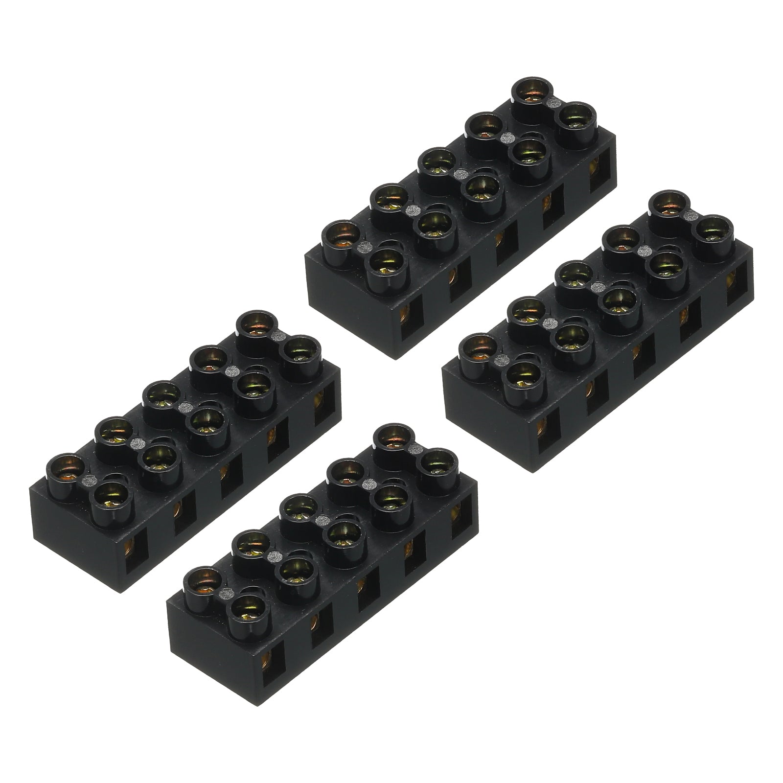 Terminal Block 5 Positions 500V 10A Dual Row Screw Terminal Strip ...