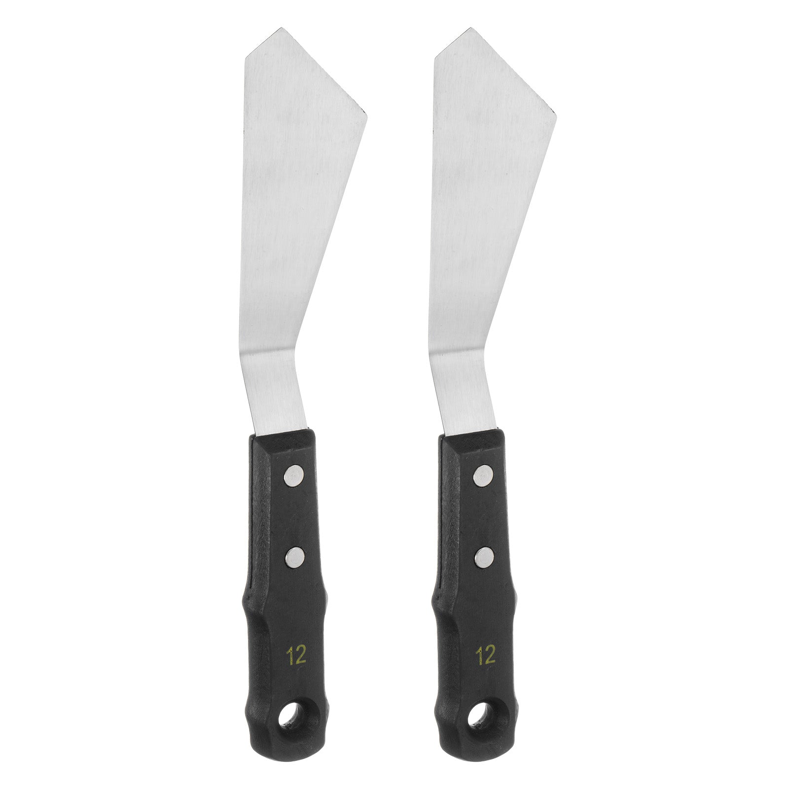 2pcs No.12 Painting Pallet Palette Knife Stainless Steel Slant Paint ...