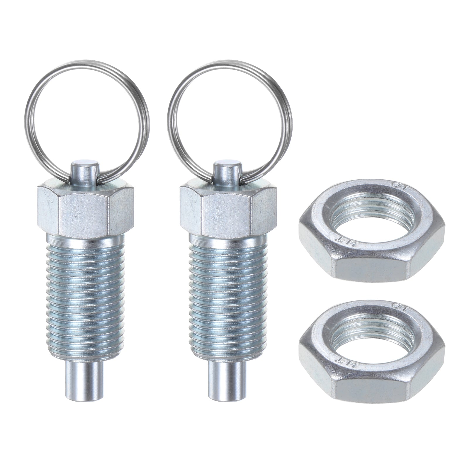 2Pcs Spring Plunger M16*1.5 Thread Pin Dia.8mm Ring Flat Head ...