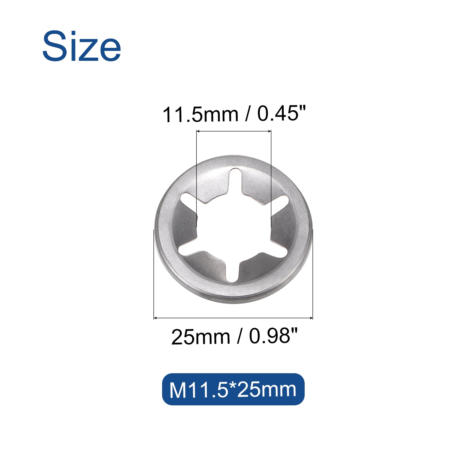 Uxcell 60pcs Internal Tooth Star Lock Washers M12 Stainless Steel Starlock Push Nuts | Harfington