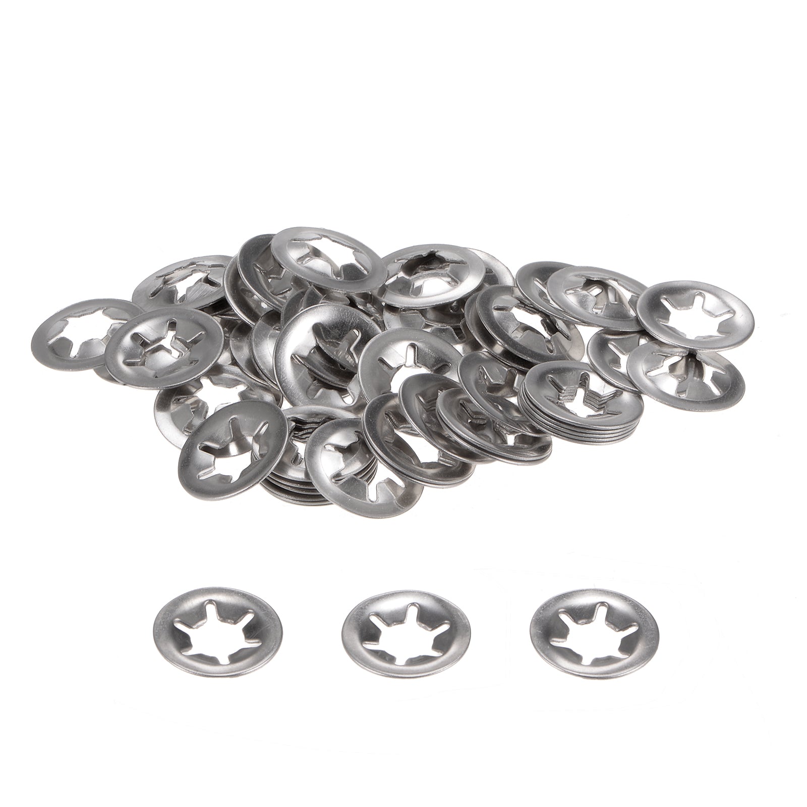 Uxcell 60pcs Internal Tooth Washers M8 Push on Retaining Clips Washers ...