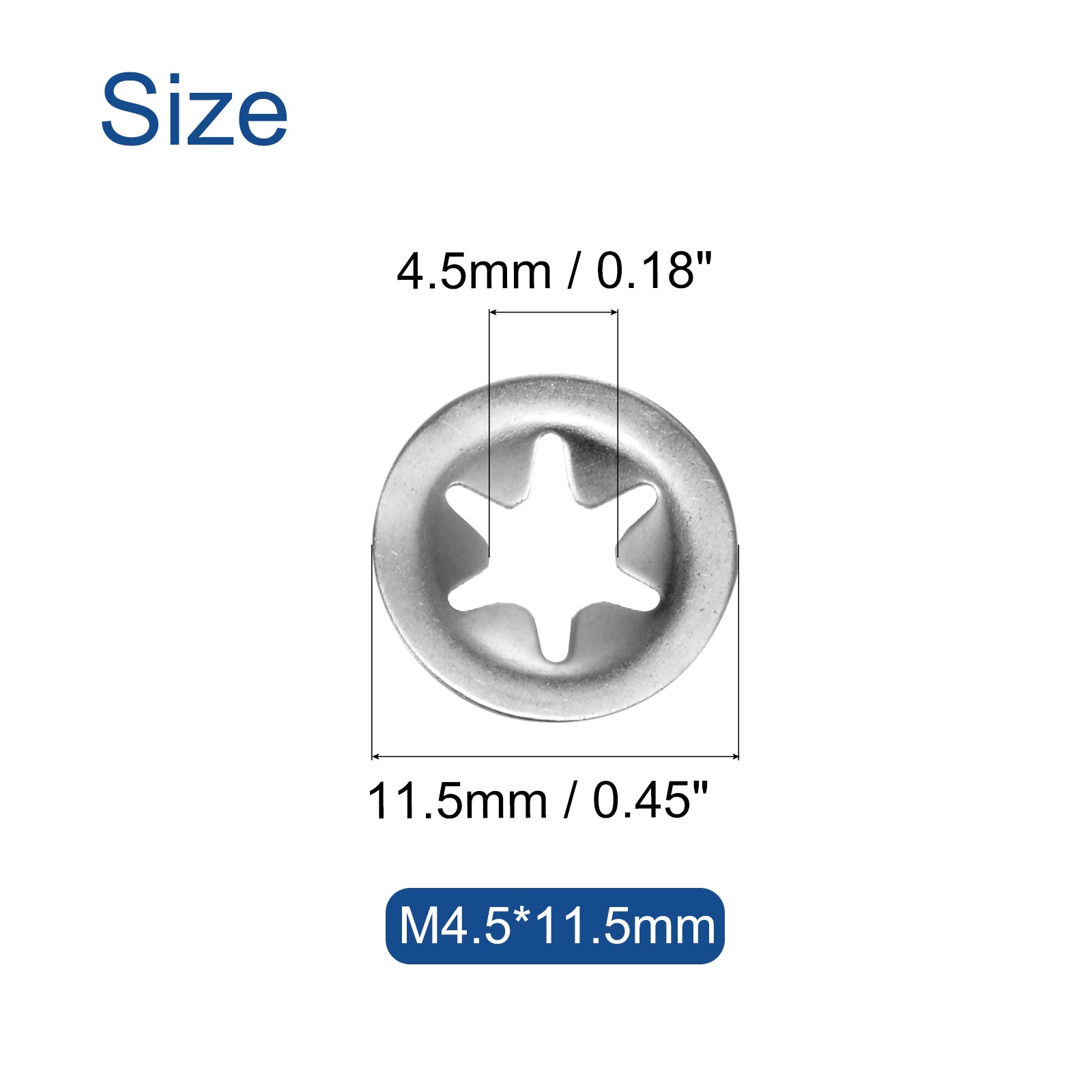 Uxcell 120pcs Internal Tooth Star Lock Washers M5 Stainless Steel Starlock Push Nuts | Harfington