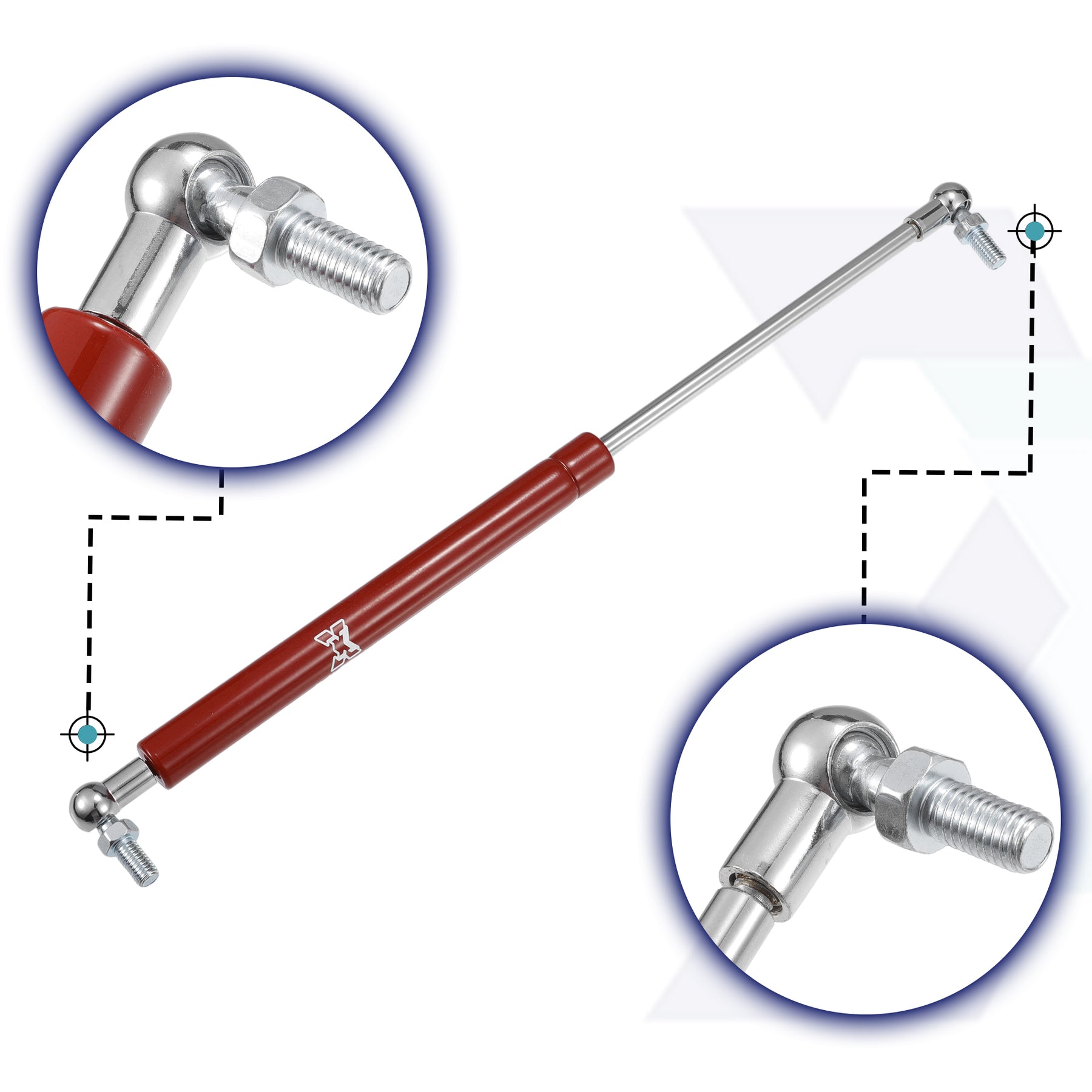 2 Pcs 15inch 100lb/445N Red Lift Supports Struts Shocks Gas Spring with ...