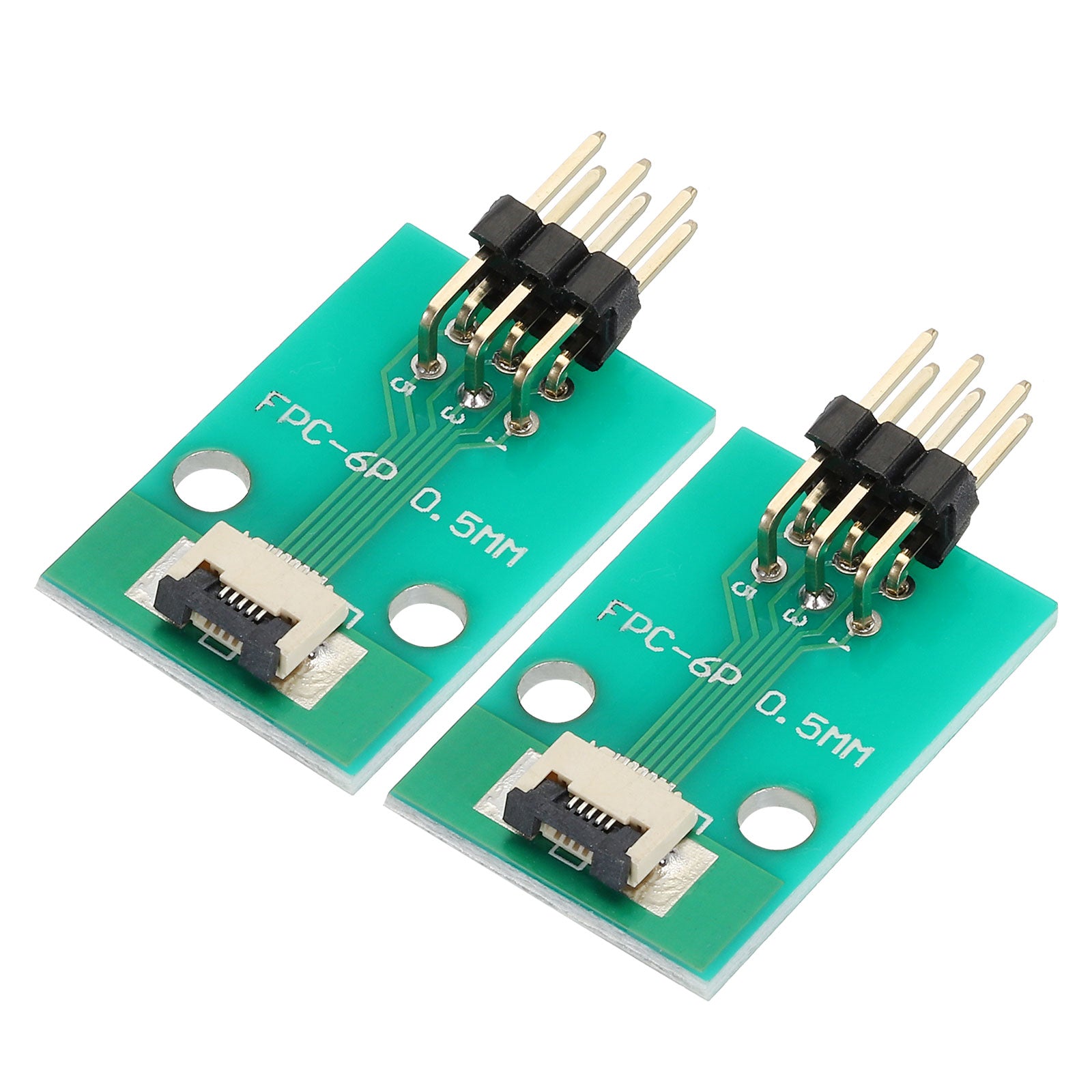 2pcs FFC FPC Connector Board 5 Pin Double Row Right Angle Pin Header ...