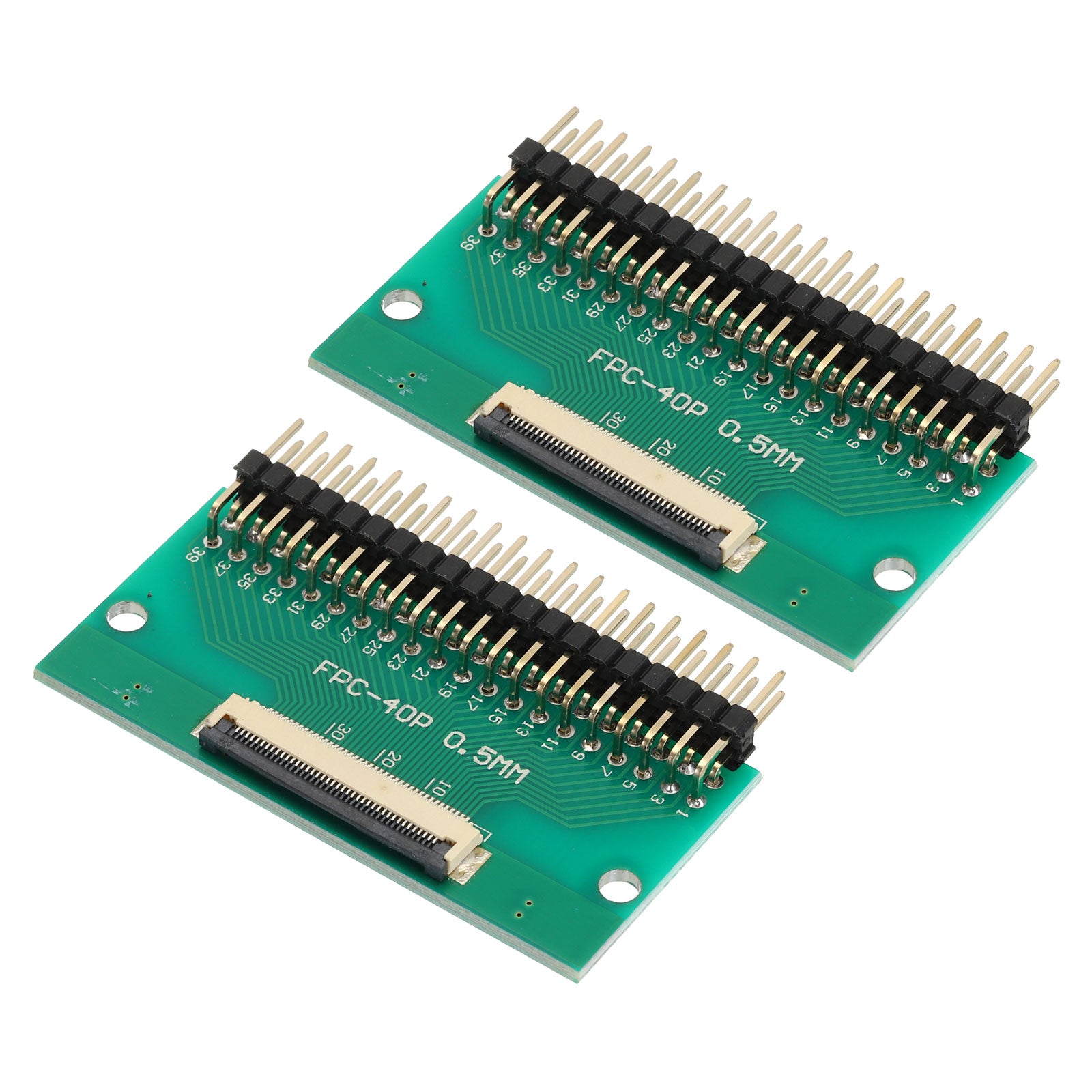 2pcs FFC FPC Connector Board 40 Pin Double Row Right Angle Pin Header ...