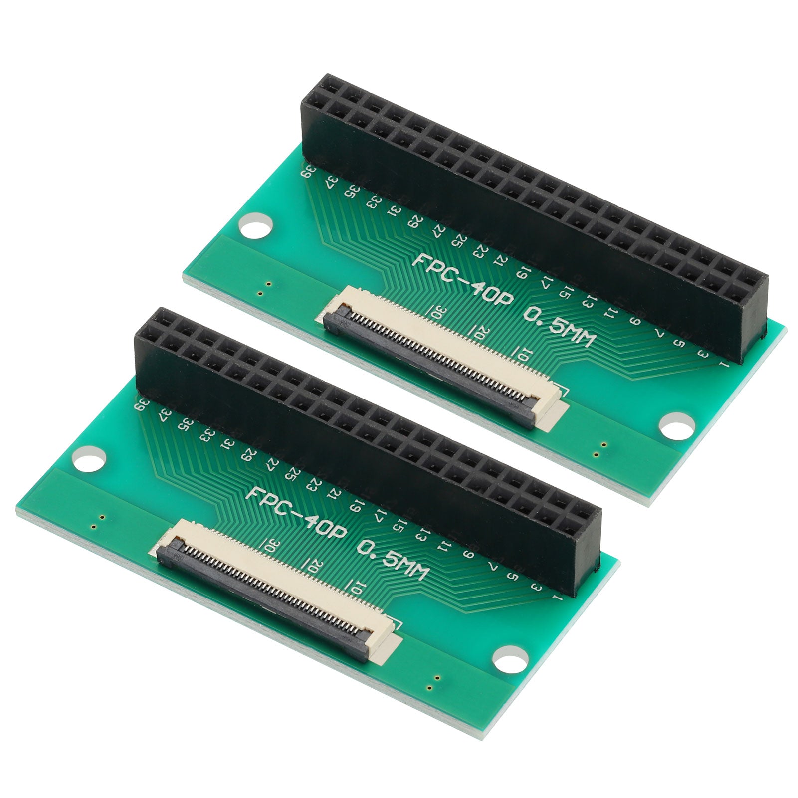 2pcs FFC FPC Connector Board 40 Pin Double Row Female Header Strip ...