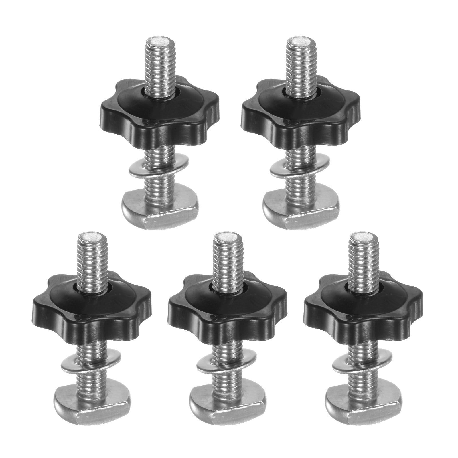 5Set T Track Bolts Knob Kit M8 x 45mm Threaded Bolts M8 x 32mm Hex Hand ...