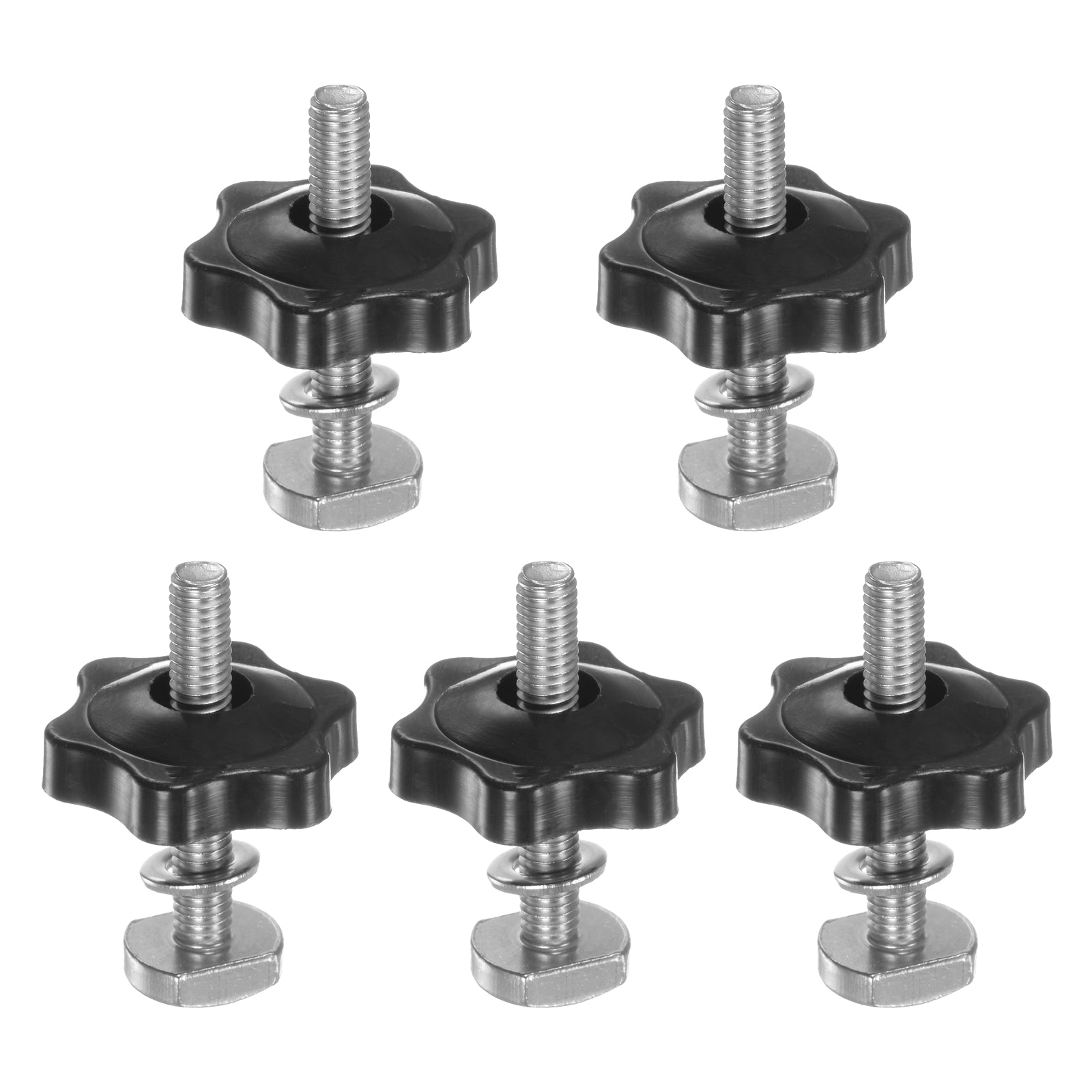 5Set T Track Bolts Knob Kit M6 x 40mm Threaded Bolts M6 x 32mm Hex Hand ...