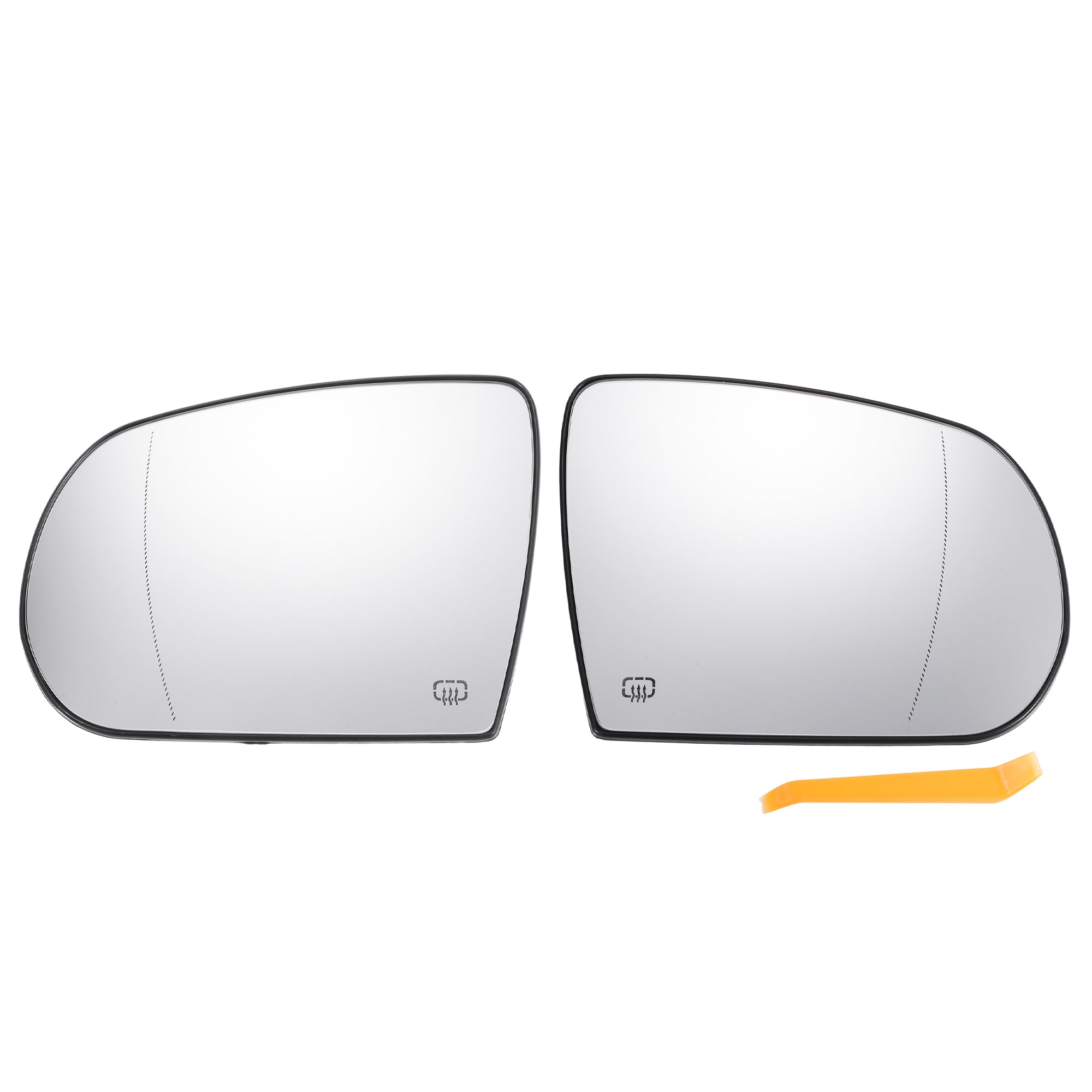 Pair Car Left Right White Mirror Glass w/ Back Heated for Jeep Cherokee ...