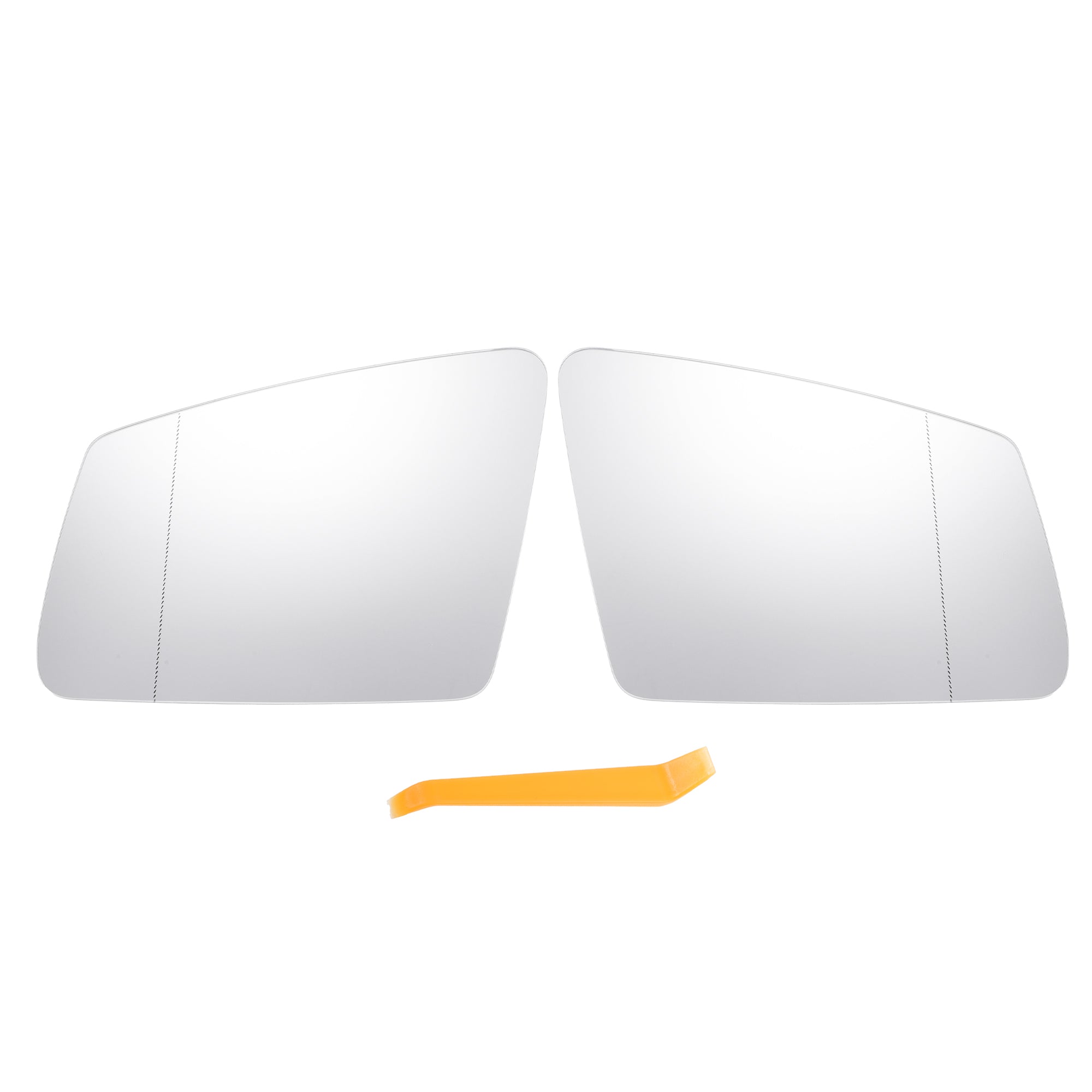 Pair Car Left Right White Mirror Glass w/ Back Heated for Mercedes-Benz ...