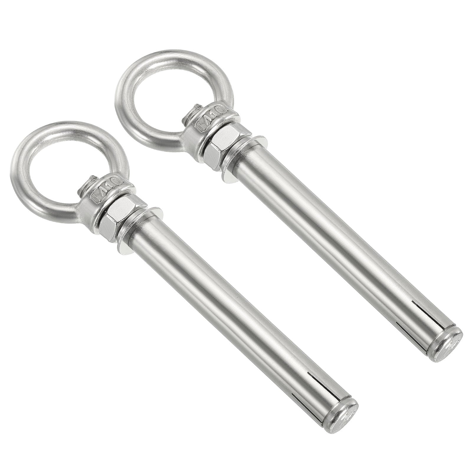 2Pcs Expansion Eye Bolt M10x120mm 304 Stainless Steel Shoulder Eyebolt ...