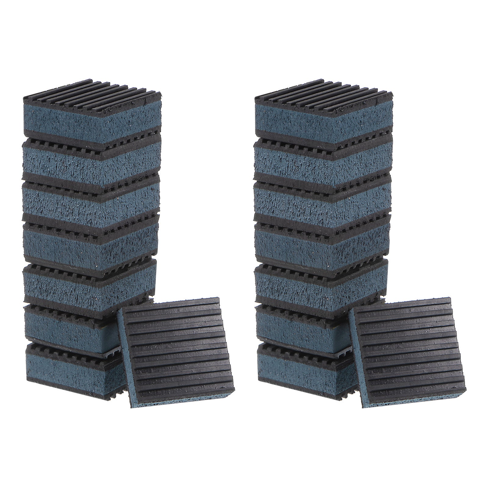 Uxcell 16pcs Ribbed Anti-Vibration Isolation Rubber Pads 3" Length x 7/ ...