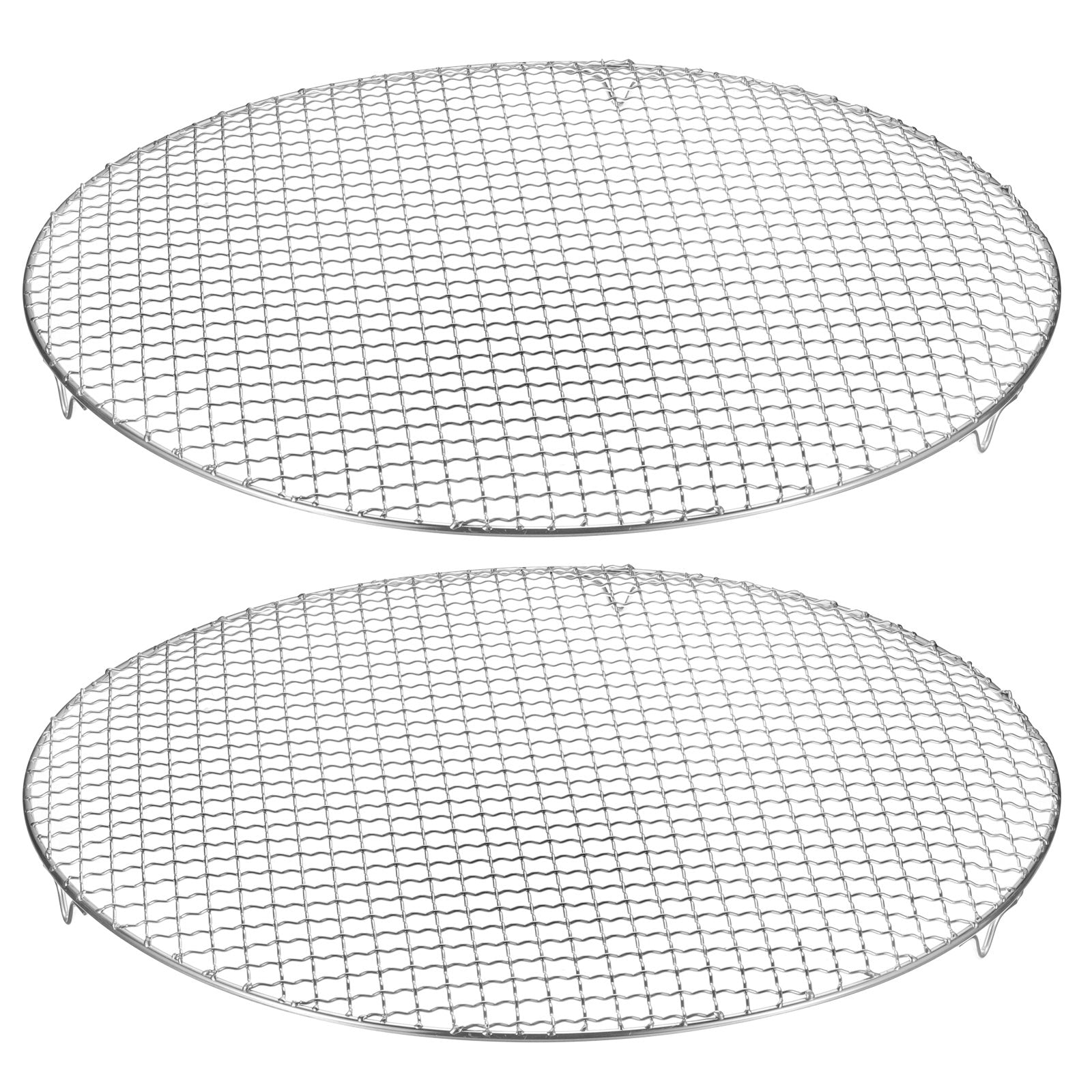 2pcs Round Cooking Rack 15" 201 Stainless Steel Barbecue Grill with ...