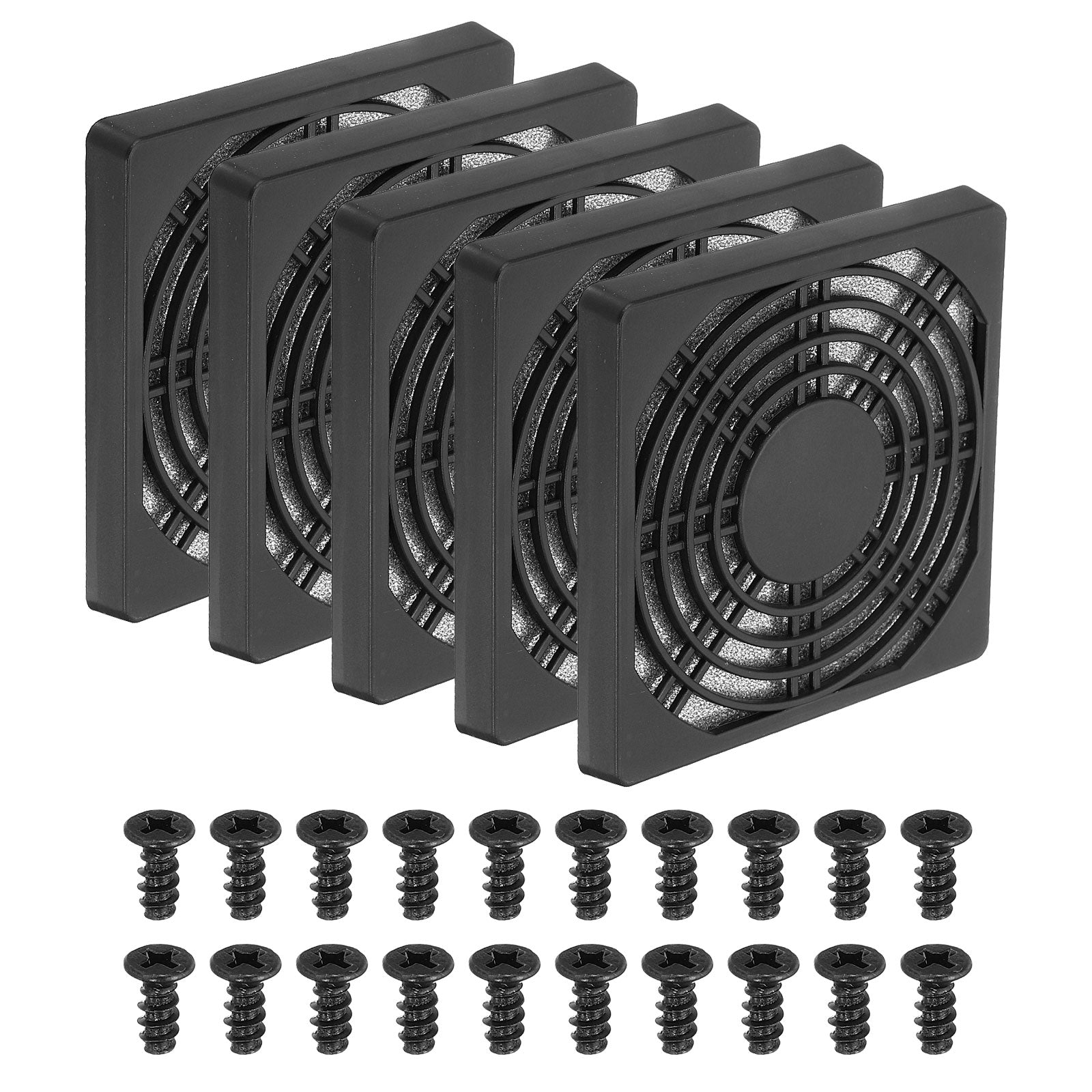 92mm Fan Grill with Screws, 5 Pack ABS Resin Frame Ventilator Grill ...