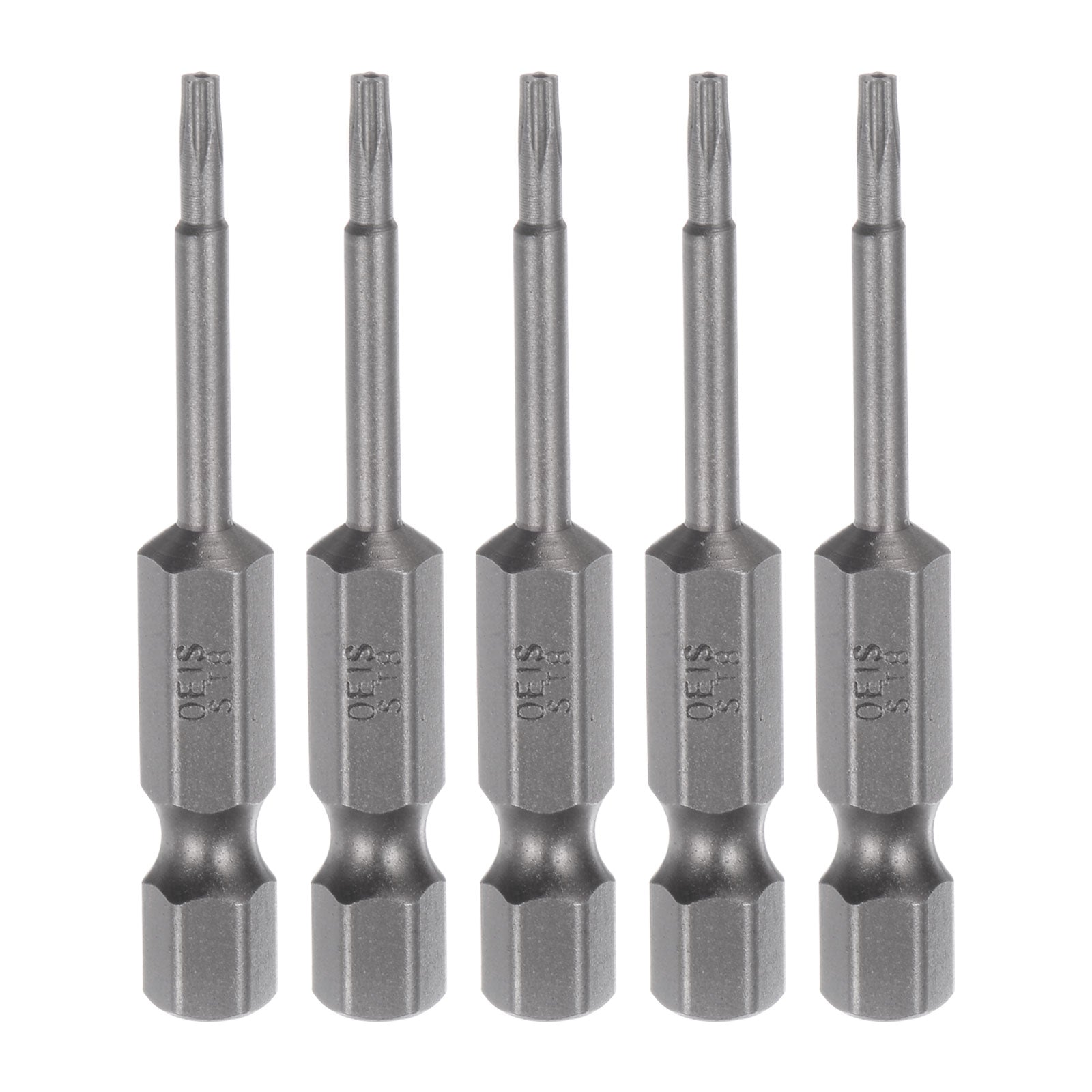 5pcs TS8 Magnetic Security Star 5 Point Screwdriver Bit 1/4" Hex Shank ...