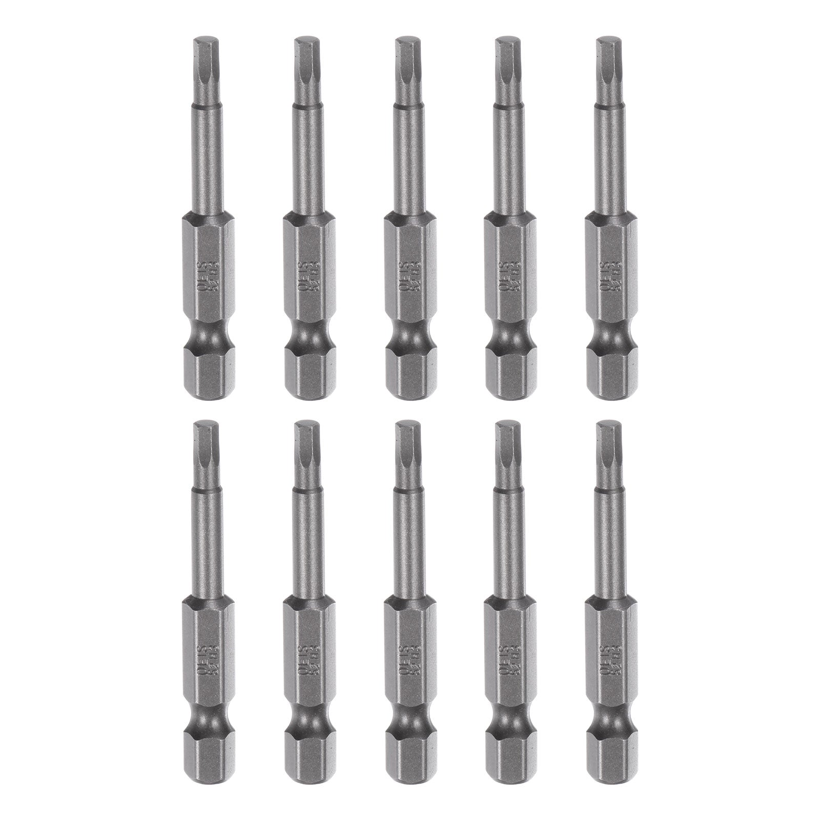 10pcs H3 Magnetic Security Hex Screwdriver Bit 1/4" Hex Shank 2" Length ...
