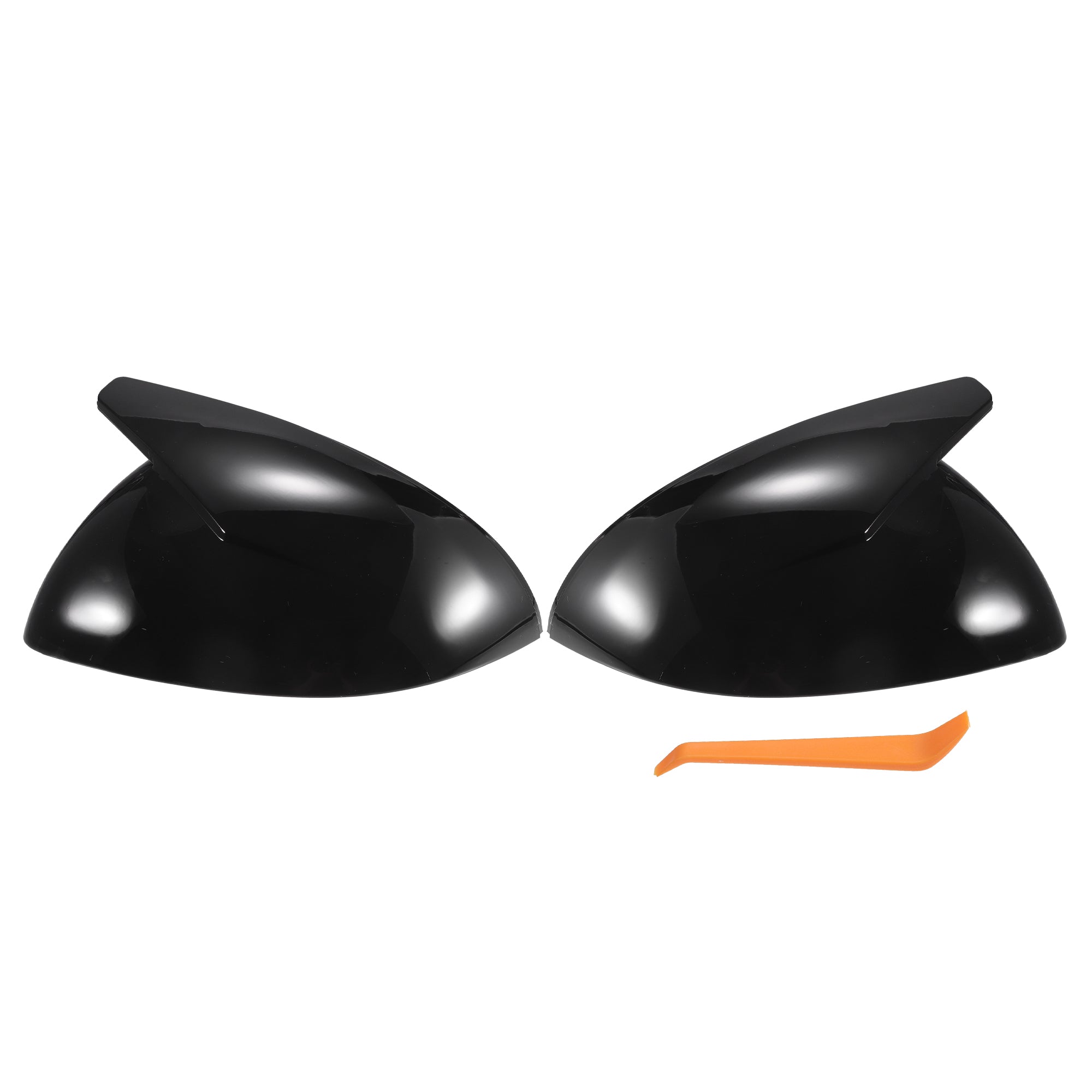 Pair Rearview Mirror Cover Cap Gloss Black for Mercedes-Benz C CLASS ...