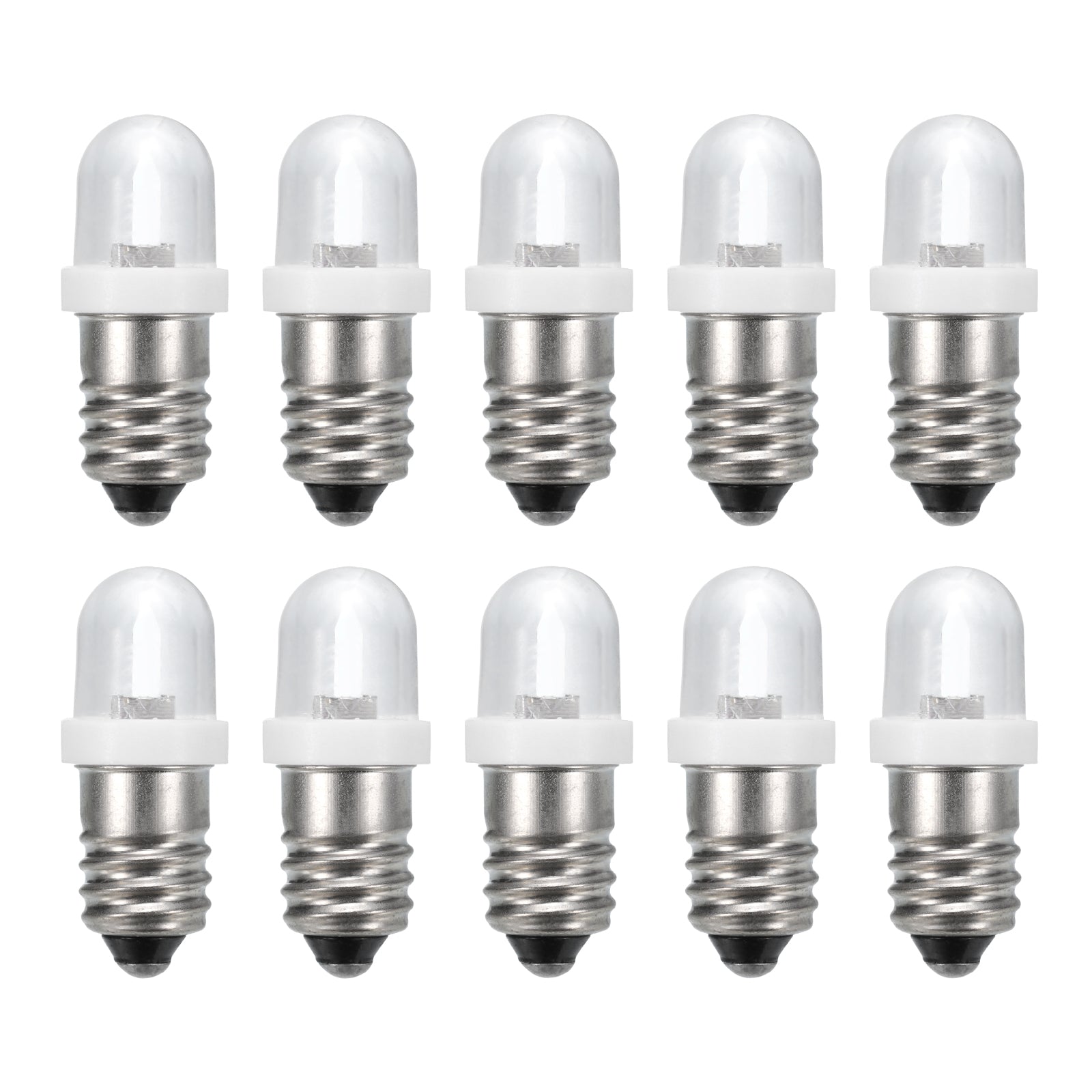 3-3.8V/0.06A E10 Mini Light Bulbs, 10Pcs Miniature Screw Bulb White ...