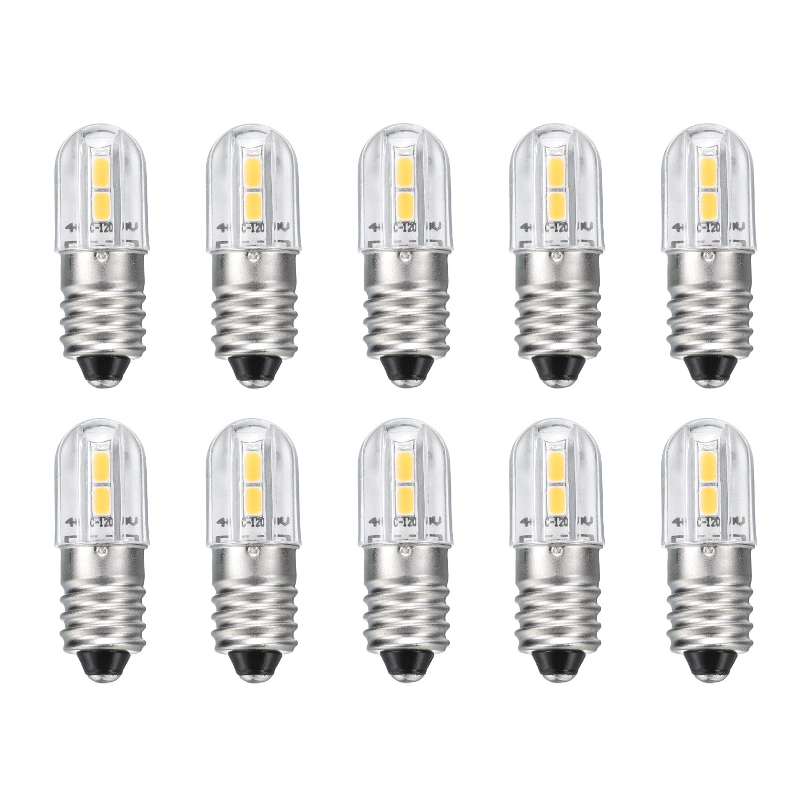 120V/0.0083A E10 Mini Light Bulbs, 10Pcs Miniature Screw Bulbs Warm ...